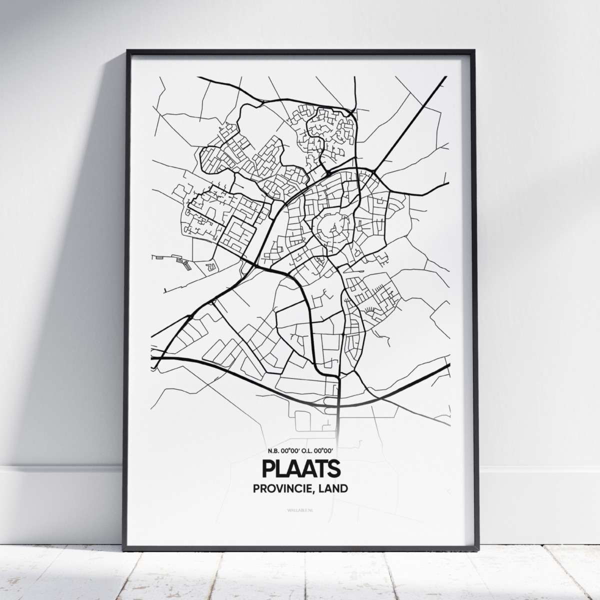 Maak zelf jouw dorp of stad poster (Nederland of buitenland) - Wallable