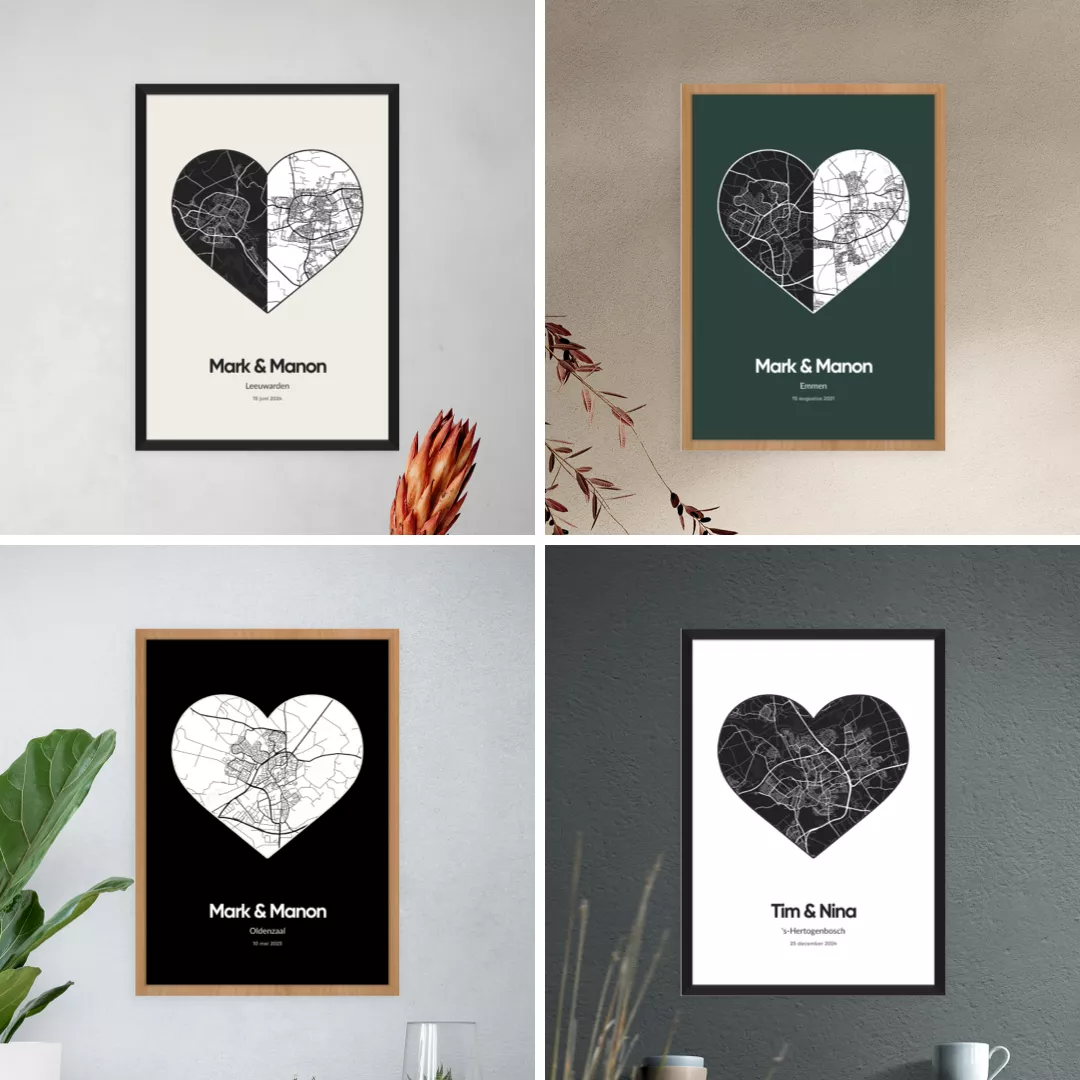Maak zelf jouw Lovemap Poster - Wallable