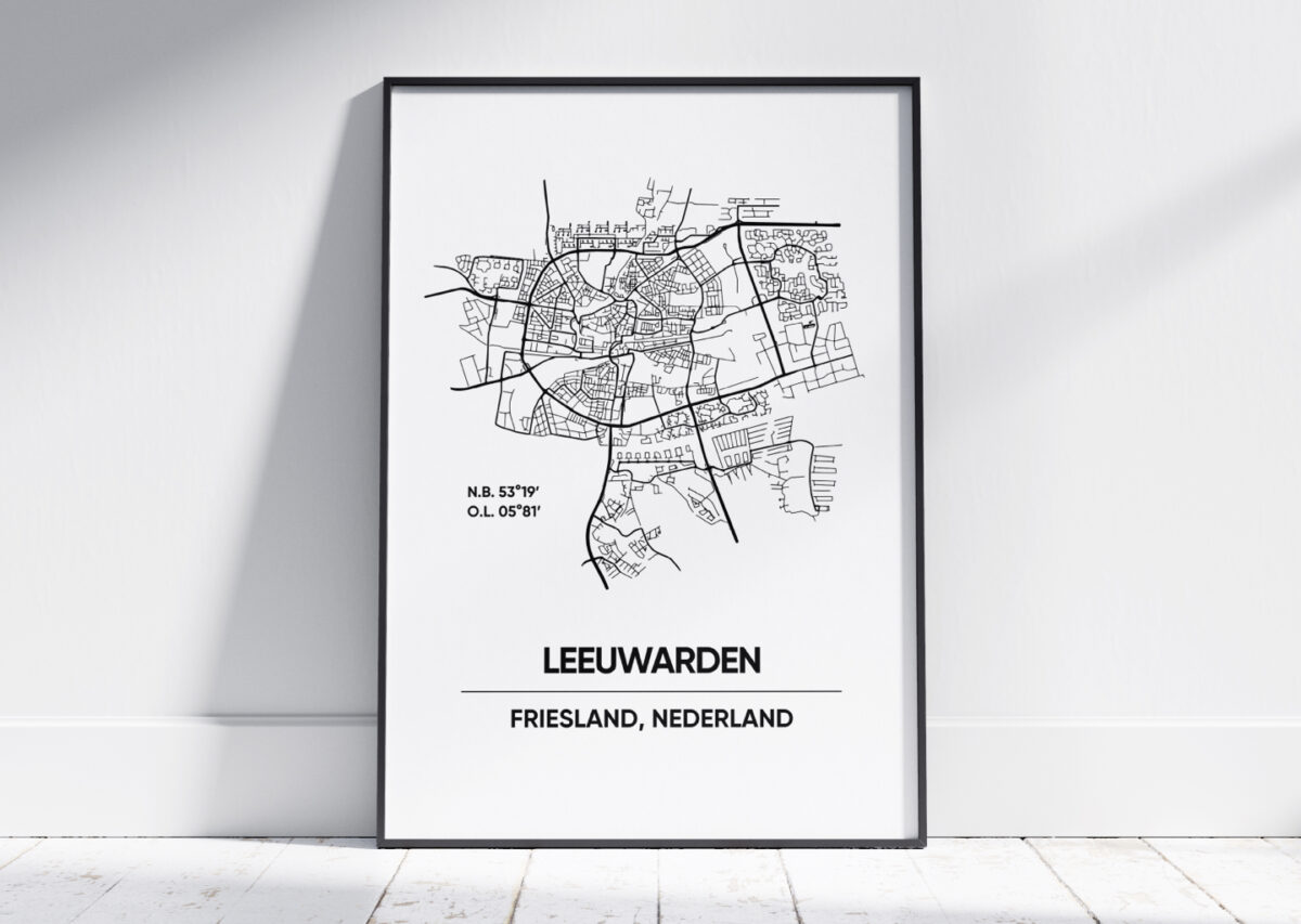 Leeuwarden stad poster - Wallable