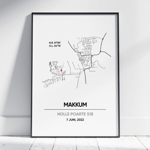 Vaderdag city map poster - Wallable