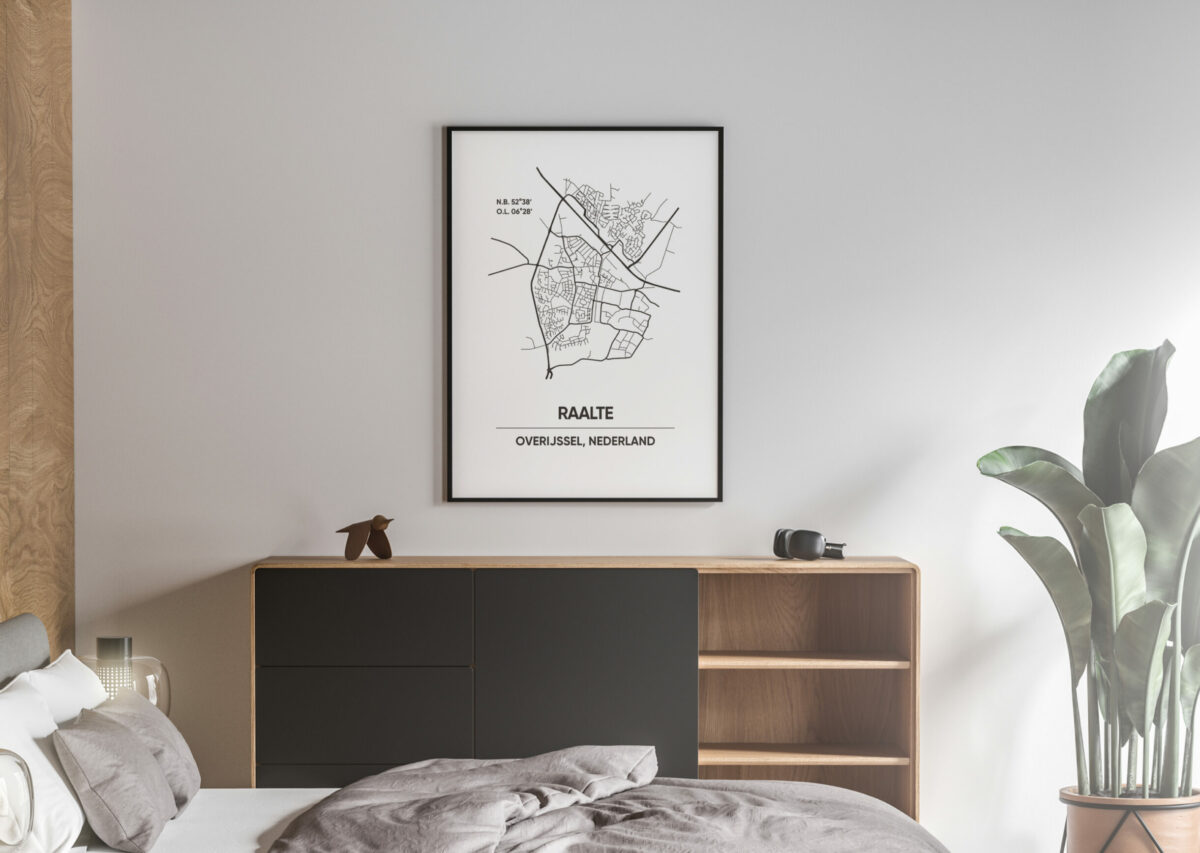 Jouw dorp of stad poster - Wallable