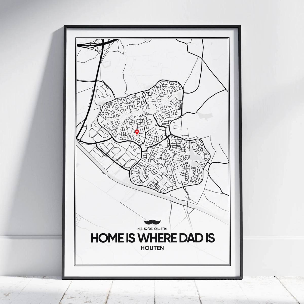 Vaderdag city map poster - Wallable