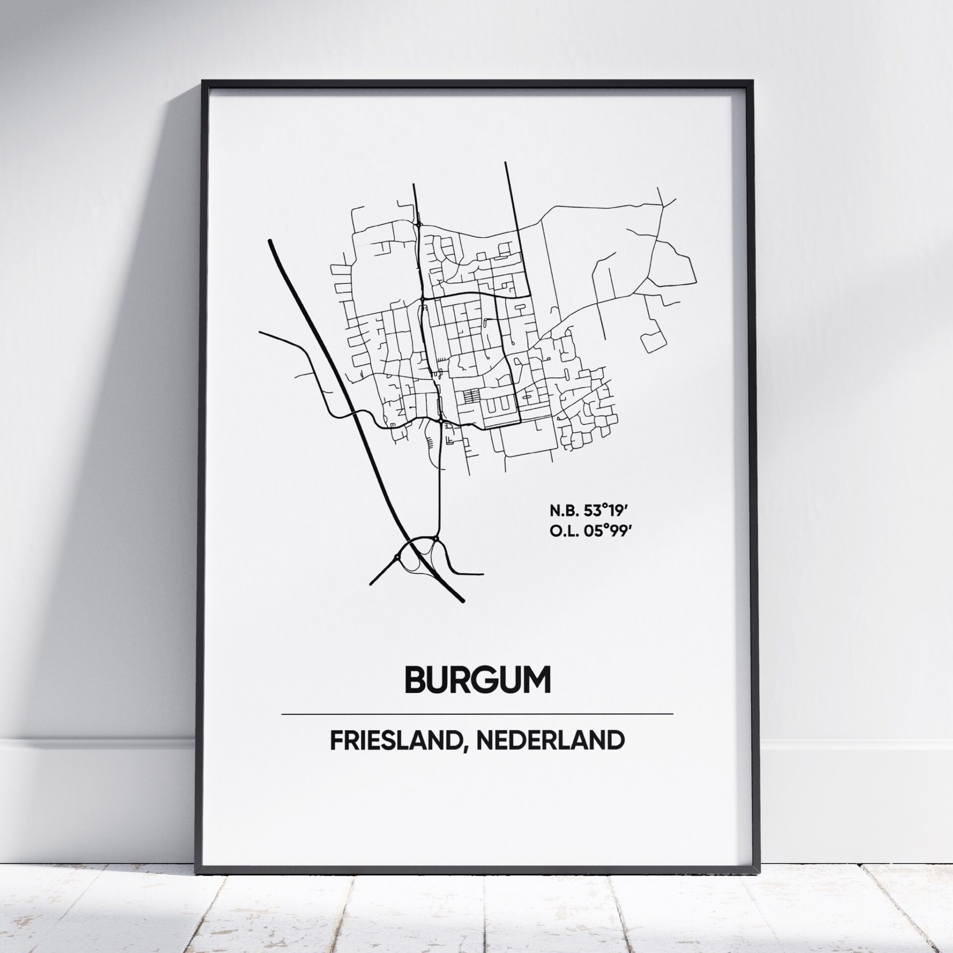 Burgum stad poster - Wallable