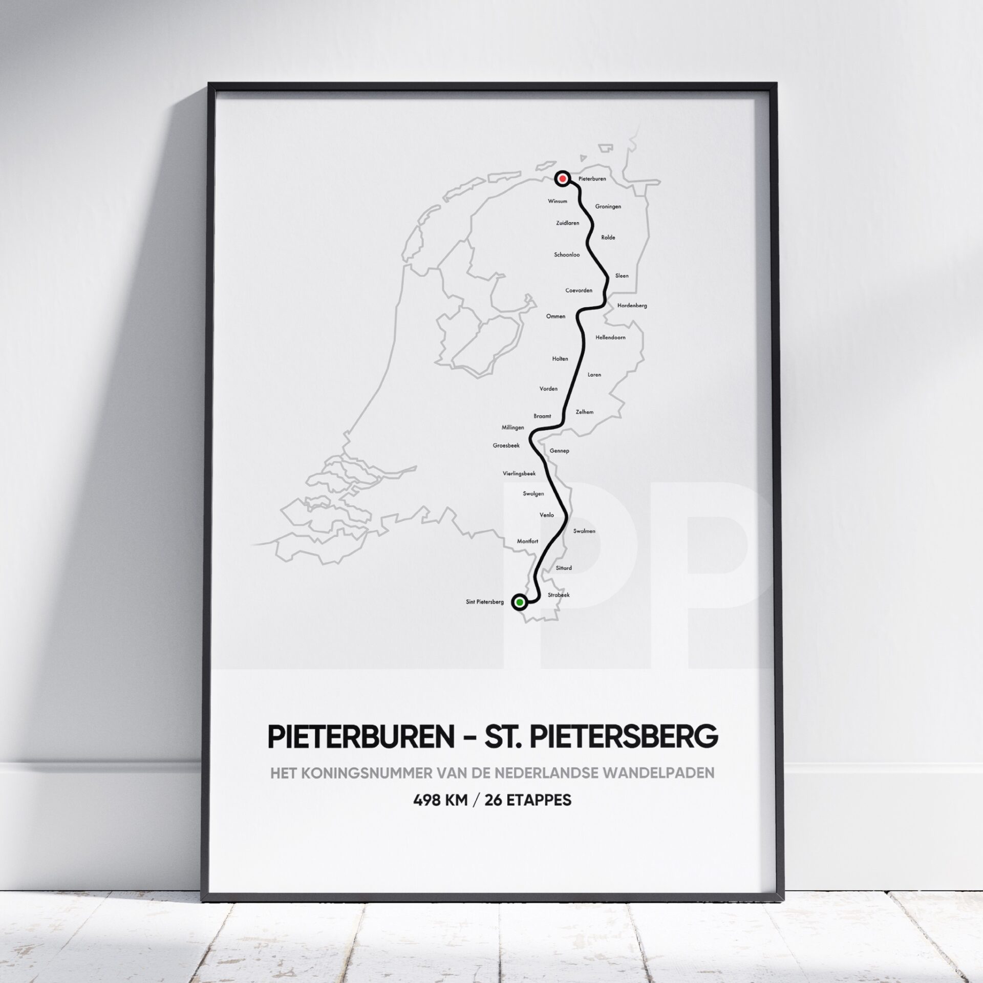 Pieterpad poster (met naam) - Wallable