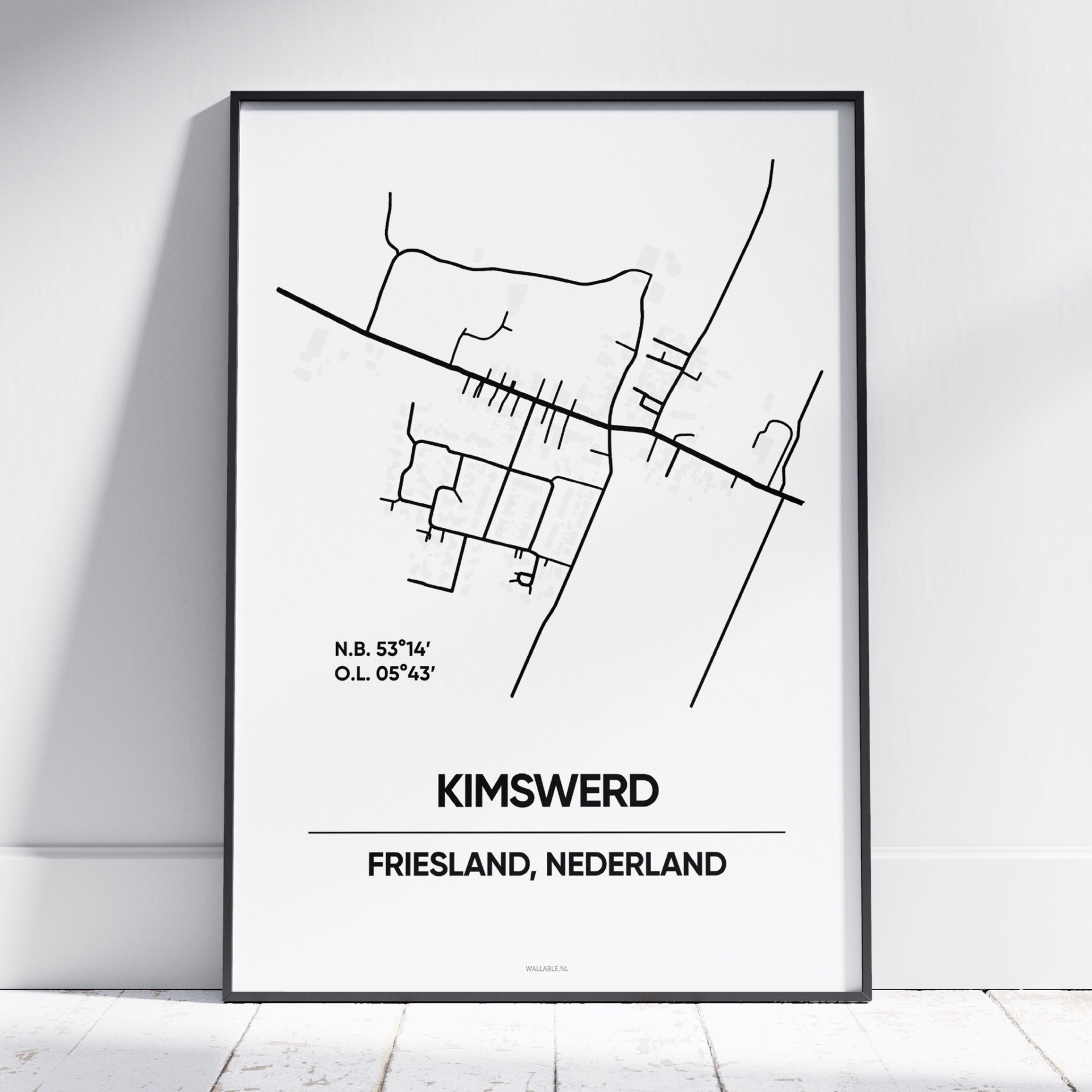 Kimswerd stad poster - Wallable