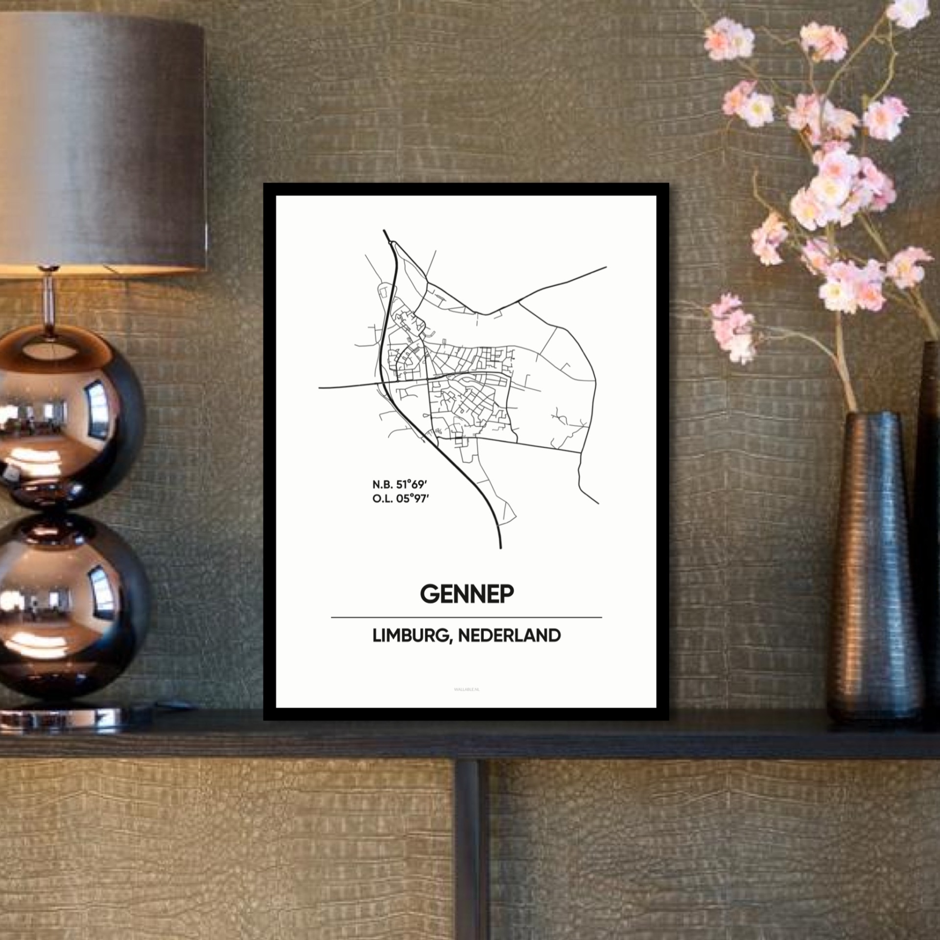 Gennep stad poster - Wallable