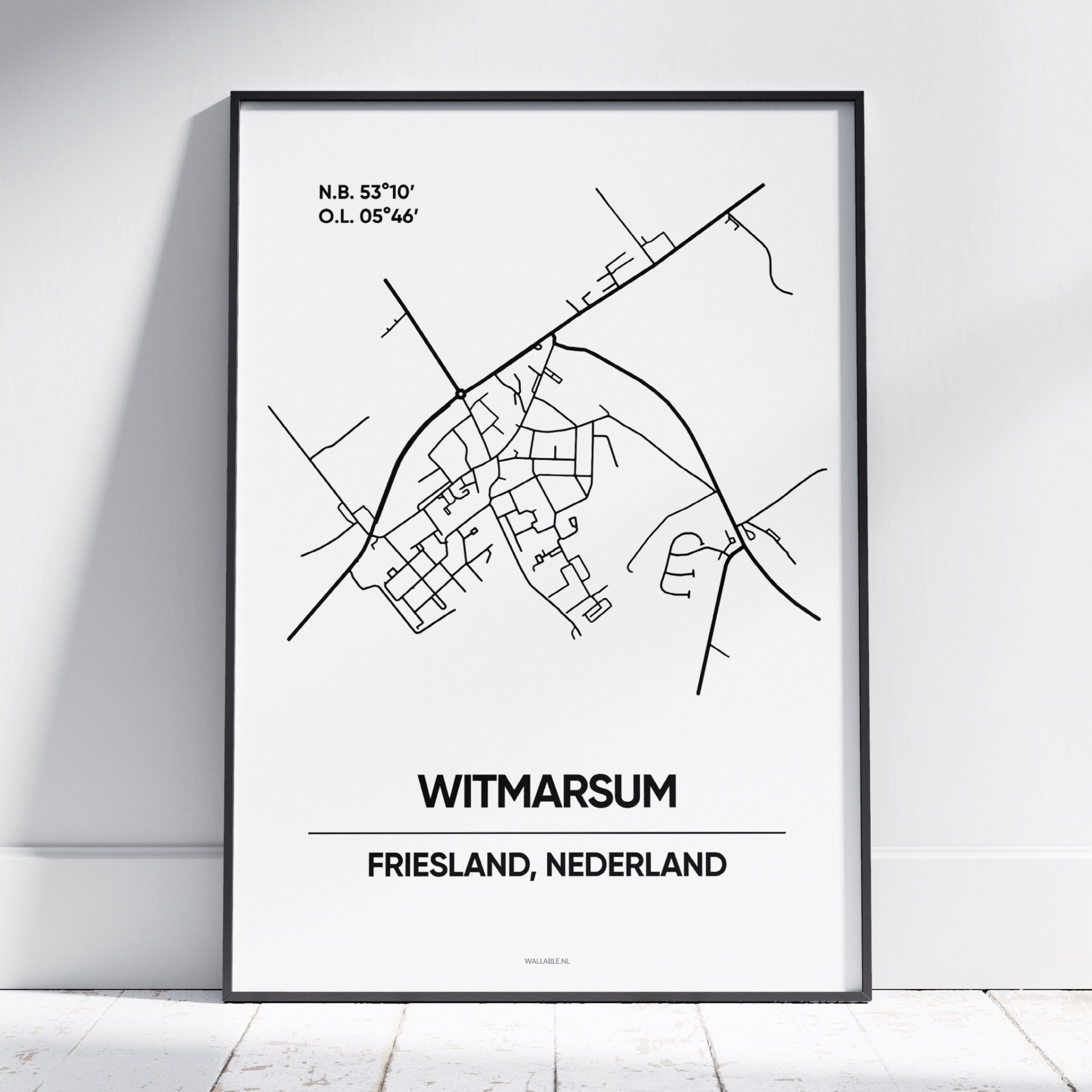 Witmarsum stad poster - Wallable