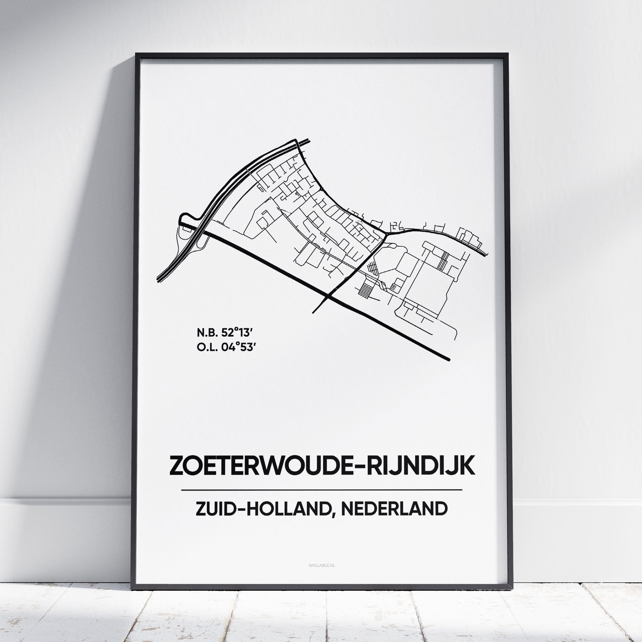 Zoeterwoude-Rijndijk stad poster - Wallable