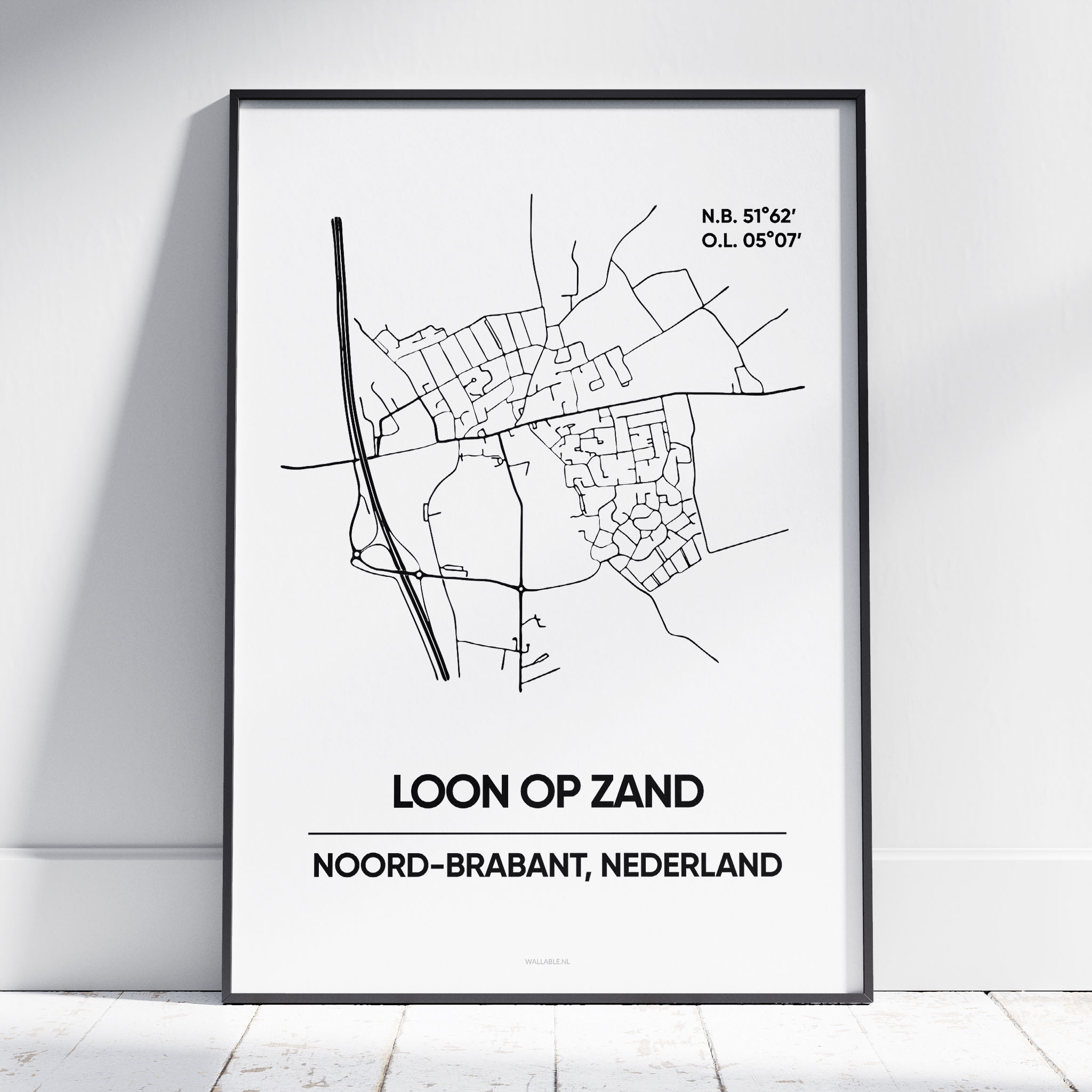 Loon op Zand stad poster - Wallable