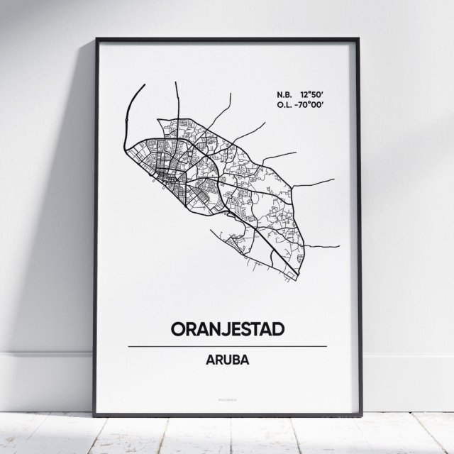 Oranjestad stad poster - Wallable