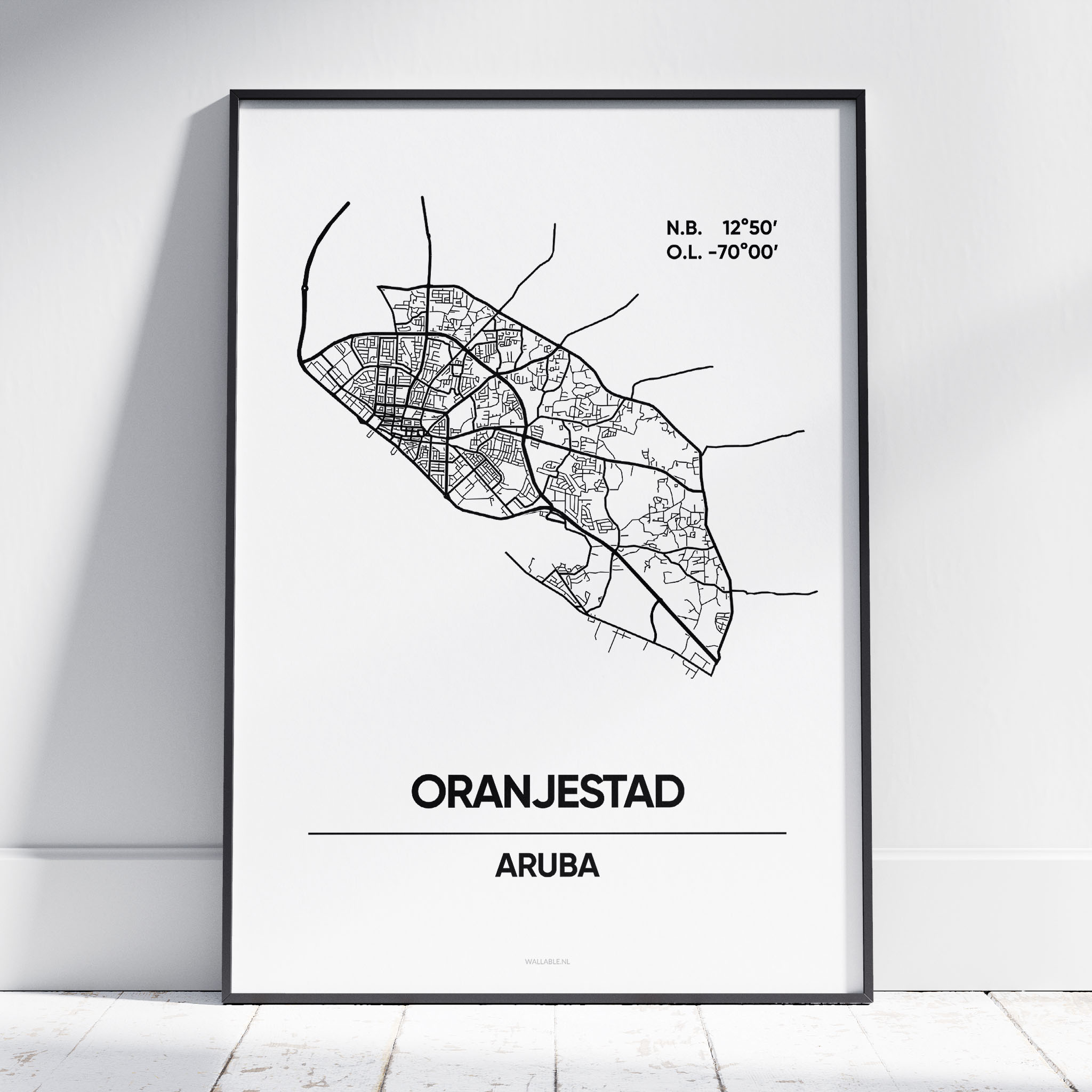 Oranjestad stad poster - Wallable