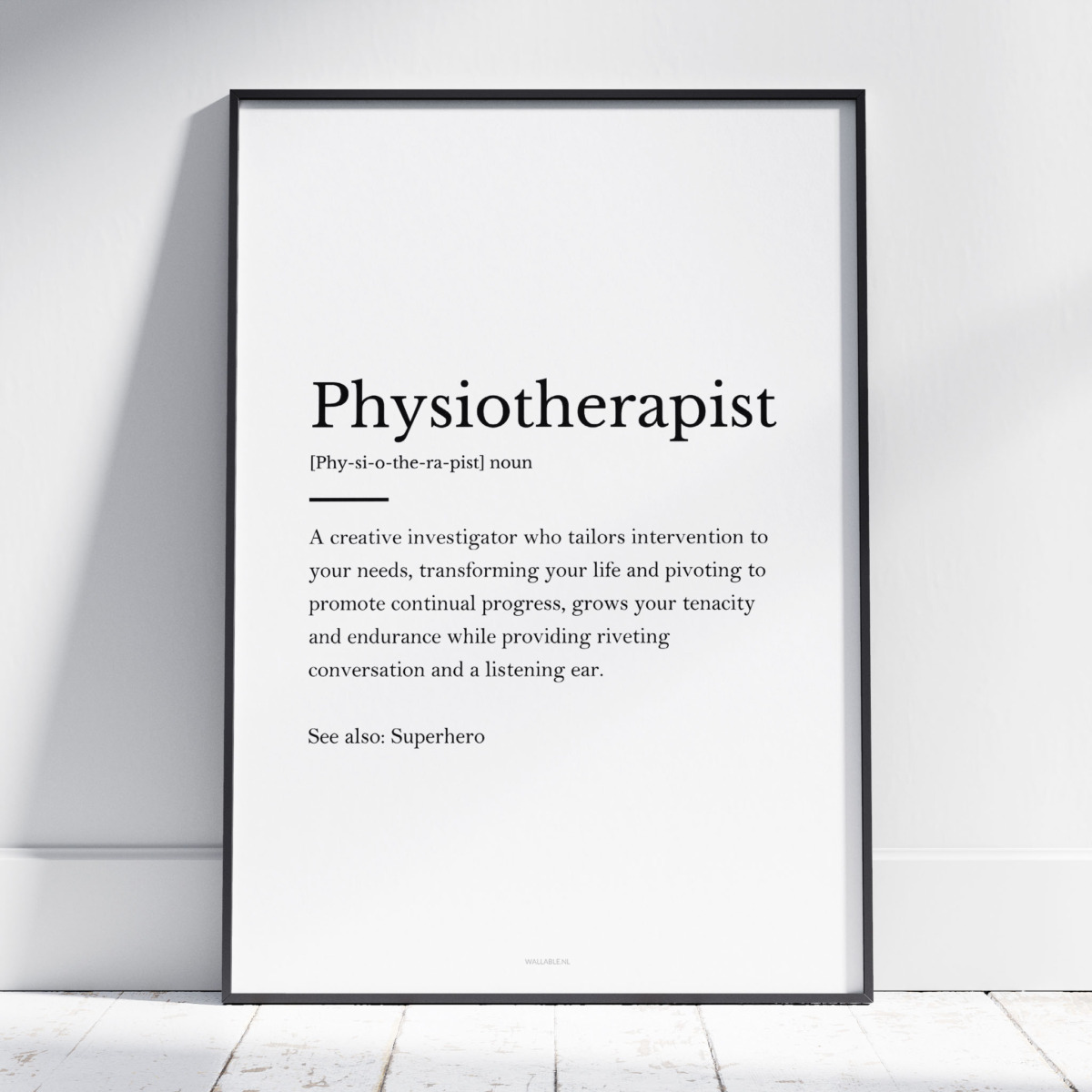Physiotherapist poster - Wallable