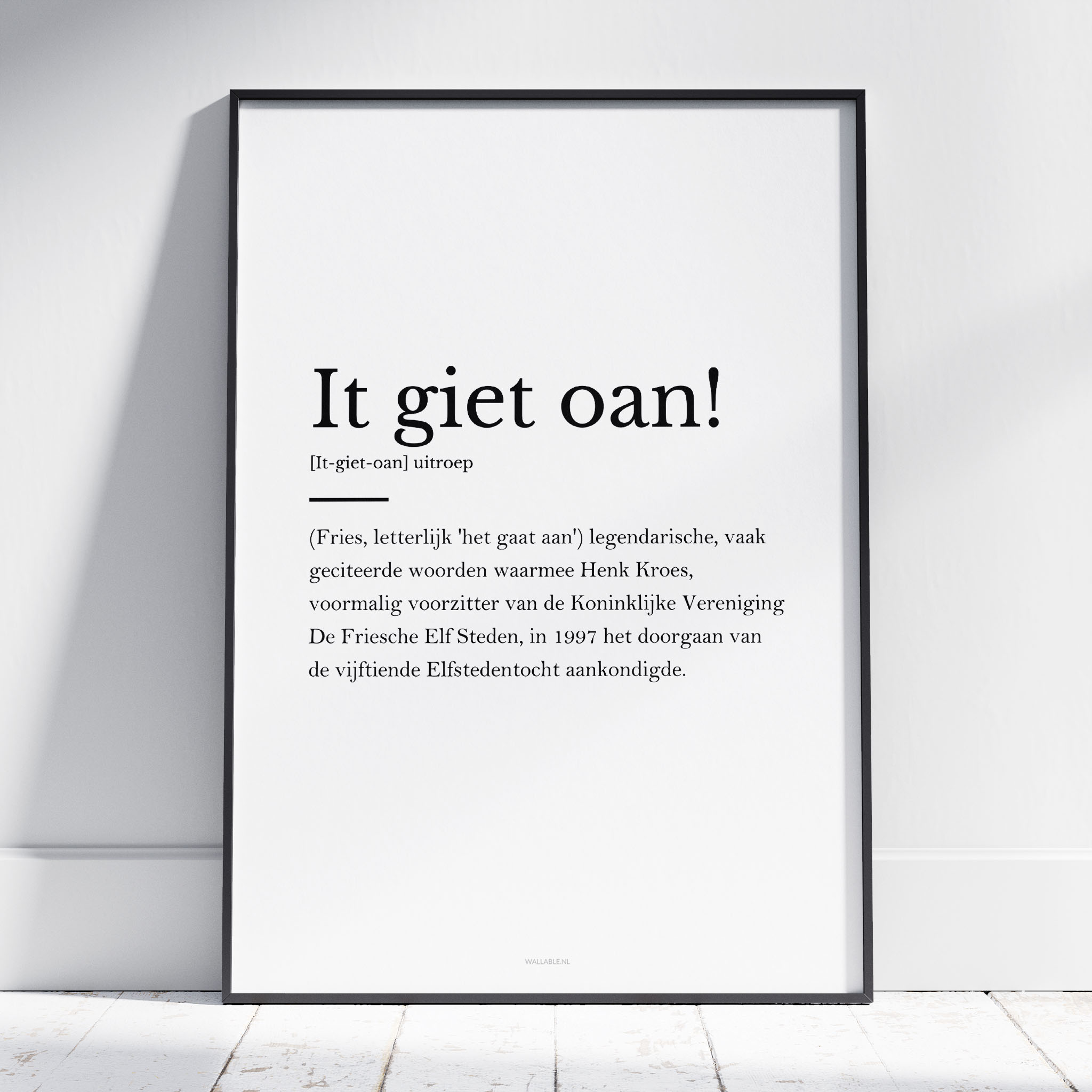 It giet oan! poster - Elfstedentocht - Wallable