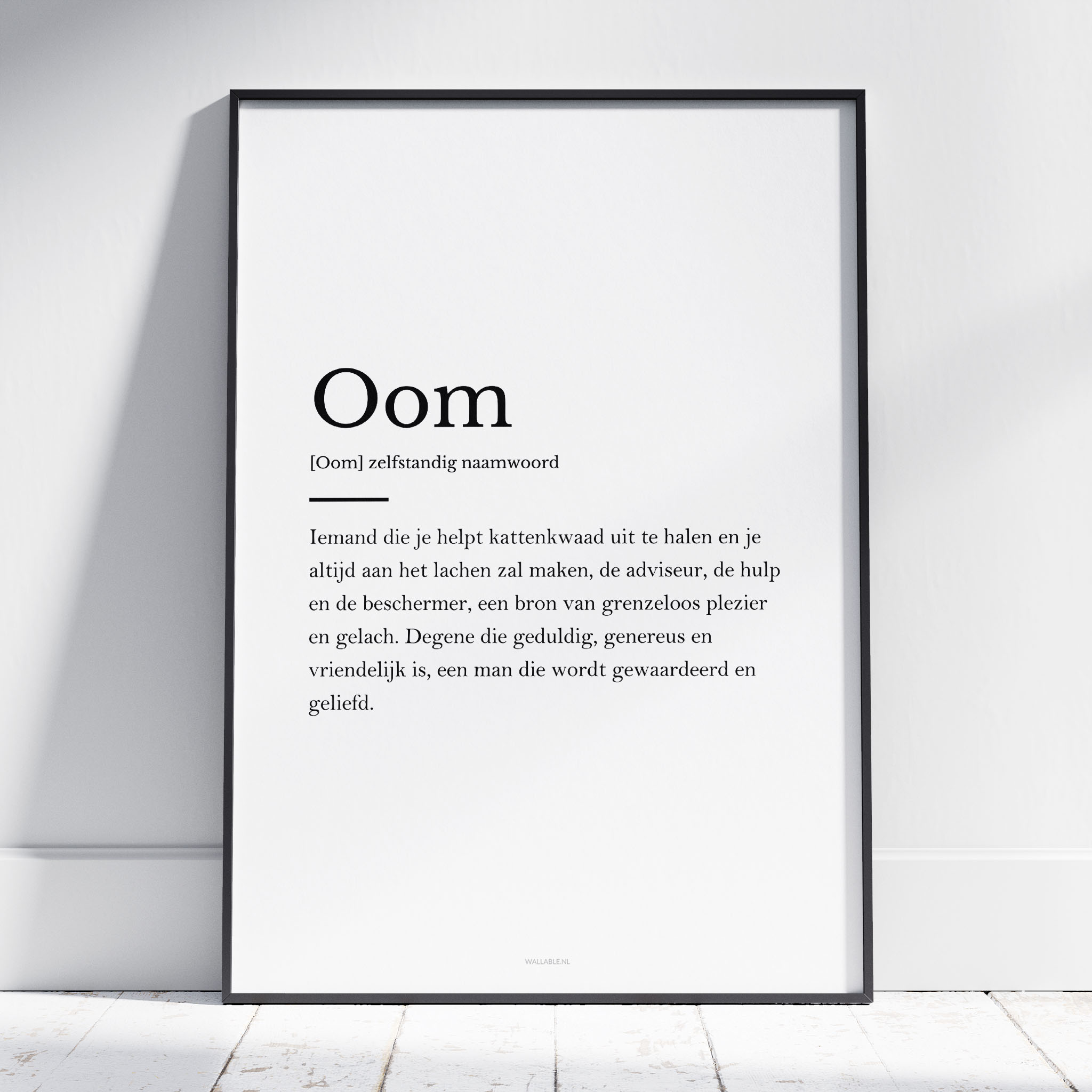 Oom poster (met naam) - Wallable