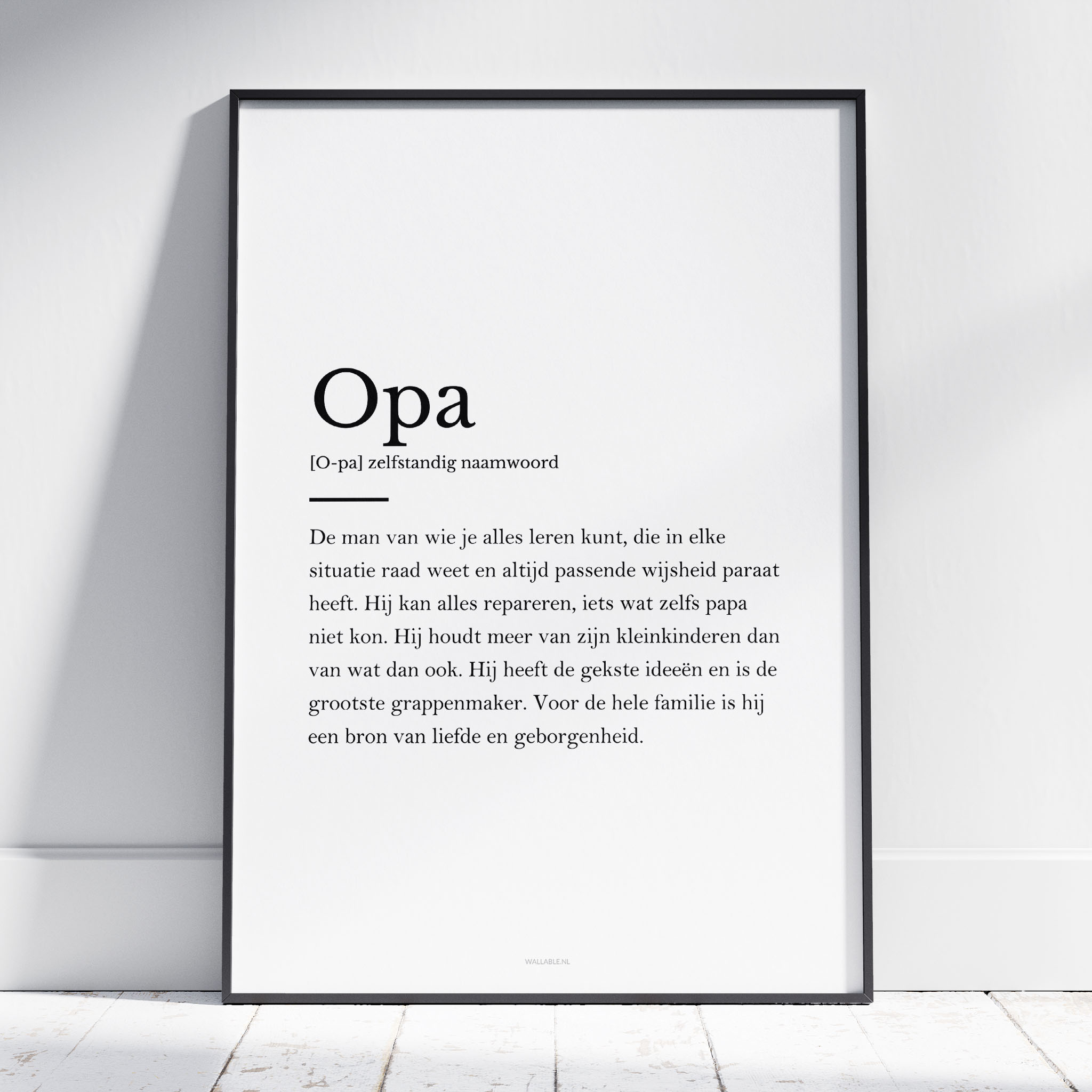 Opa poster (met naam) - Wallable