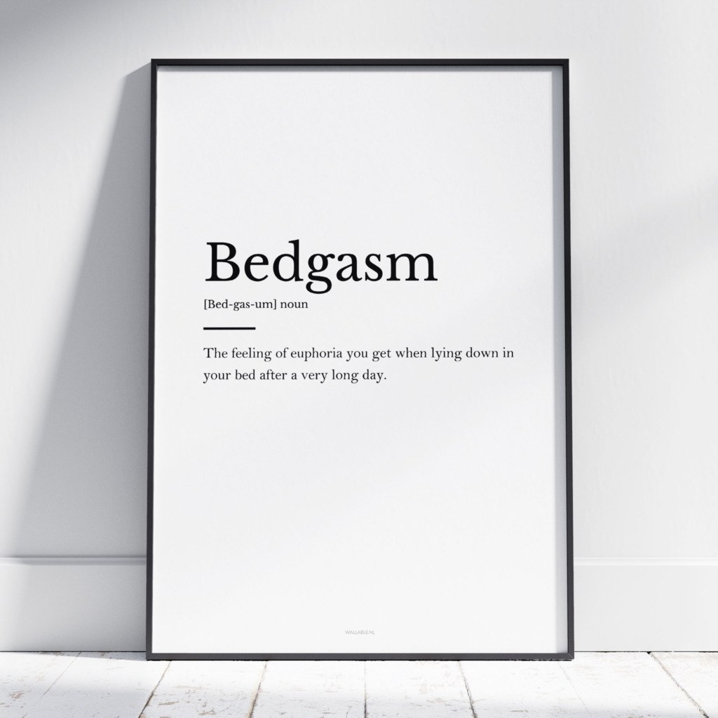 Bedgasm poster - Wallable