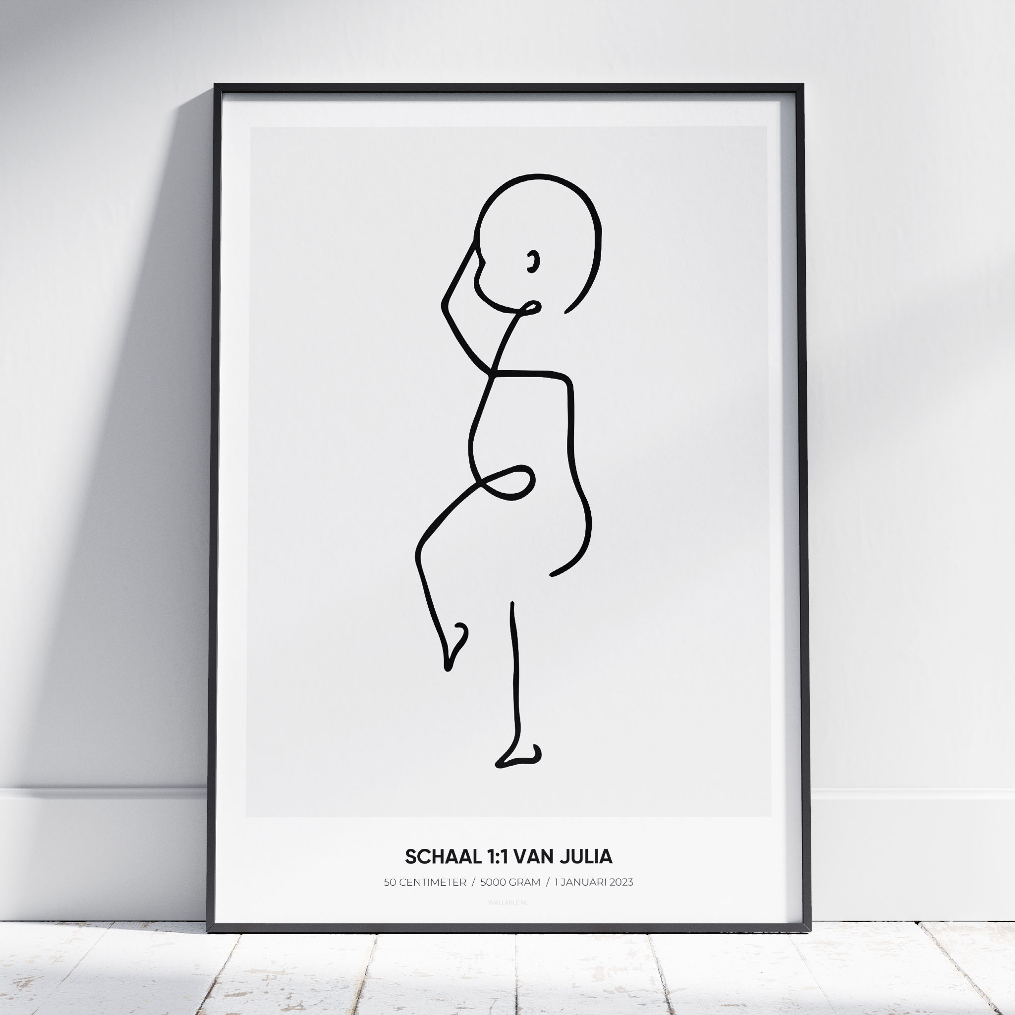 The Birth Poster - Geboorteposter van je baby op ware grootte 1:1 ...