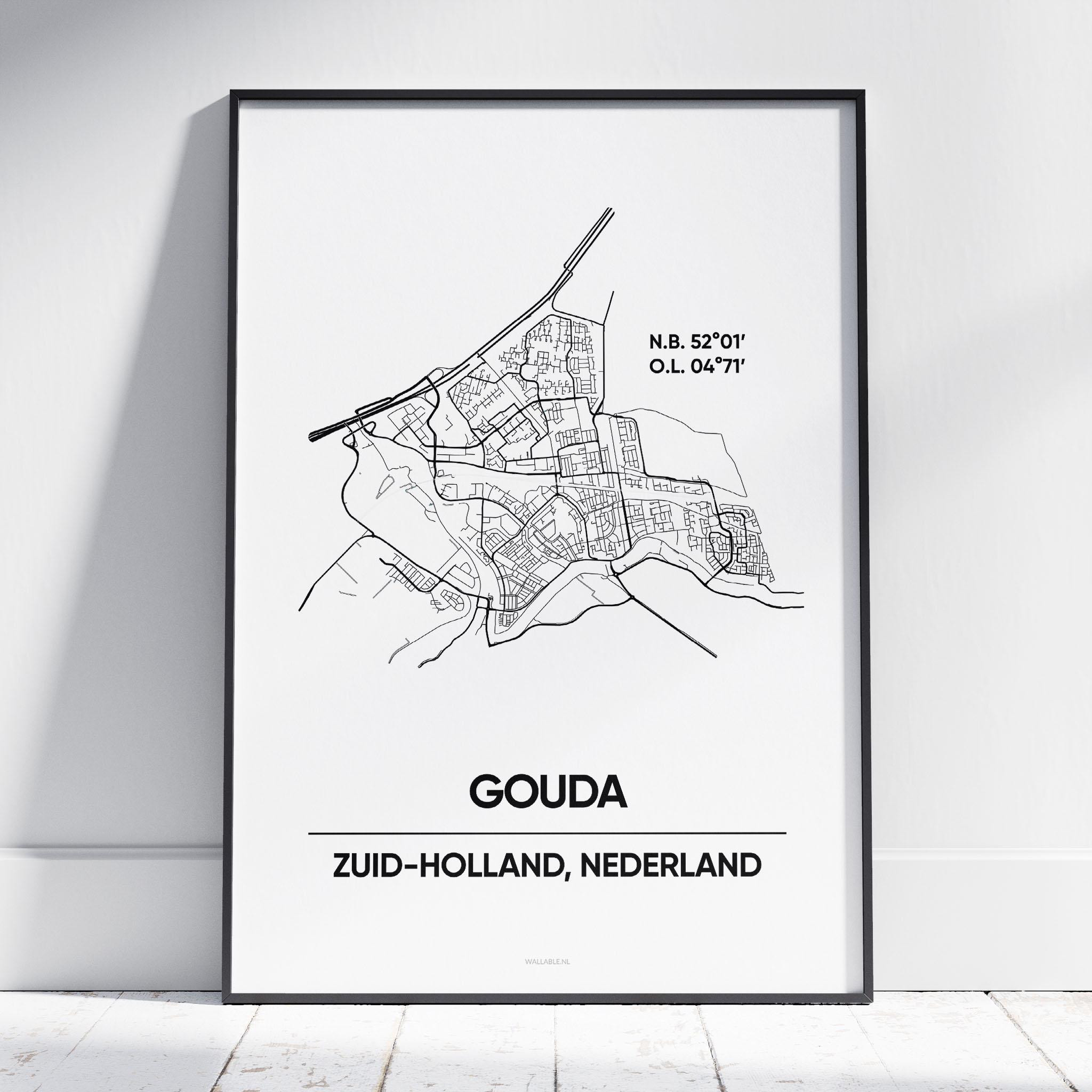 Gouda stad poster - Wallable