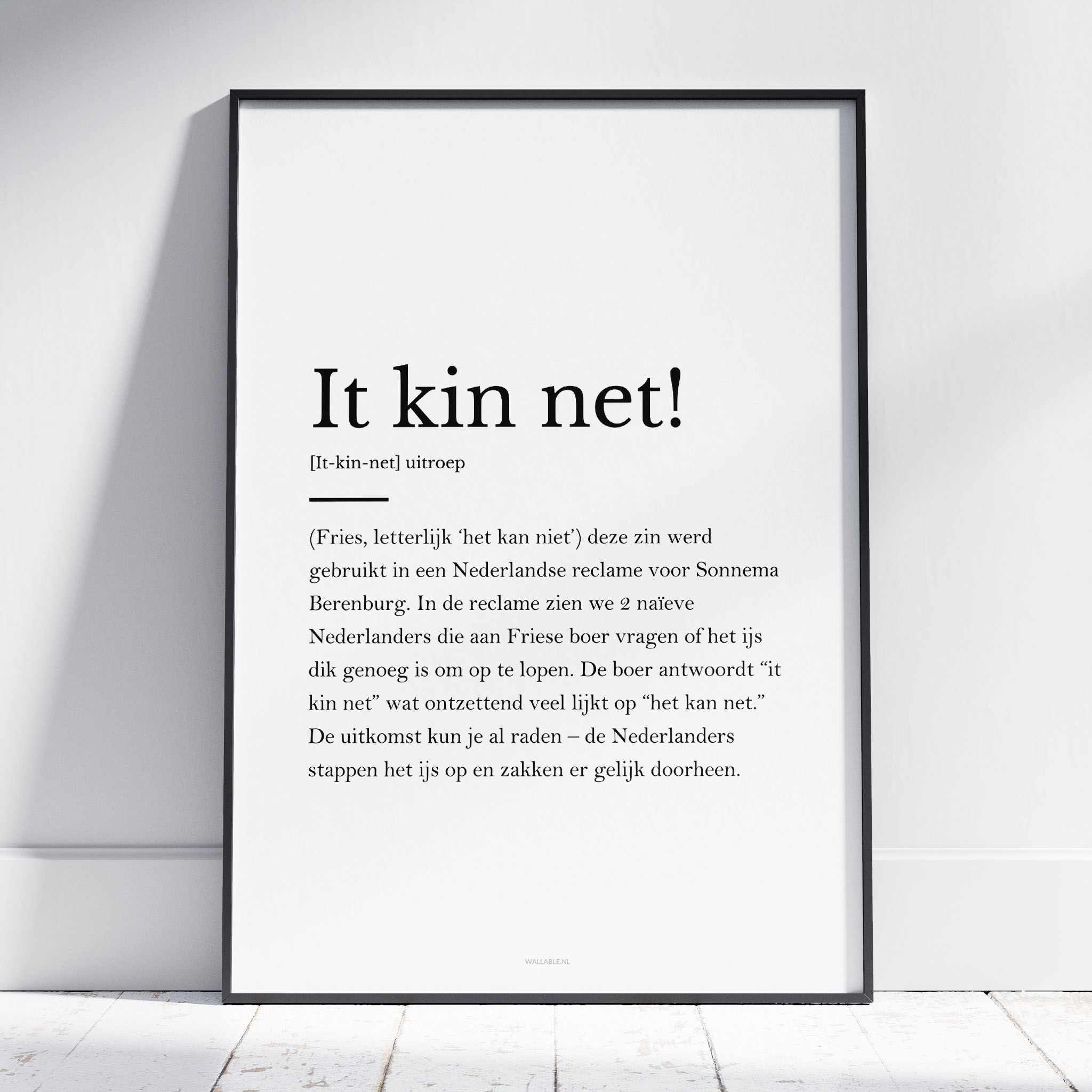 It kin net! poster - Elfstedentocht - Wallable