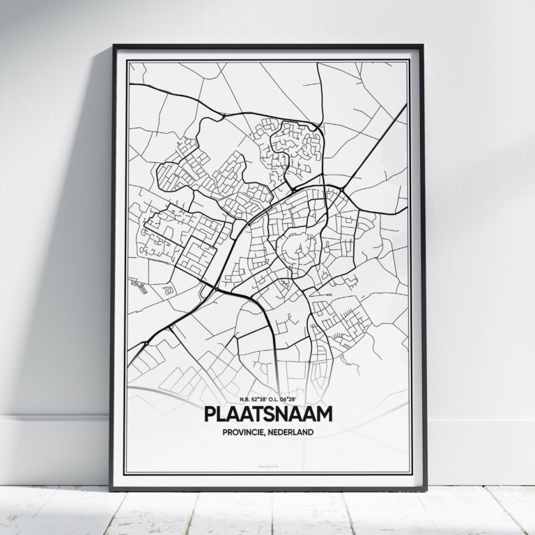 Maak zelf jouw dorp of stad poster (Nederland of buitenland) - Wallable