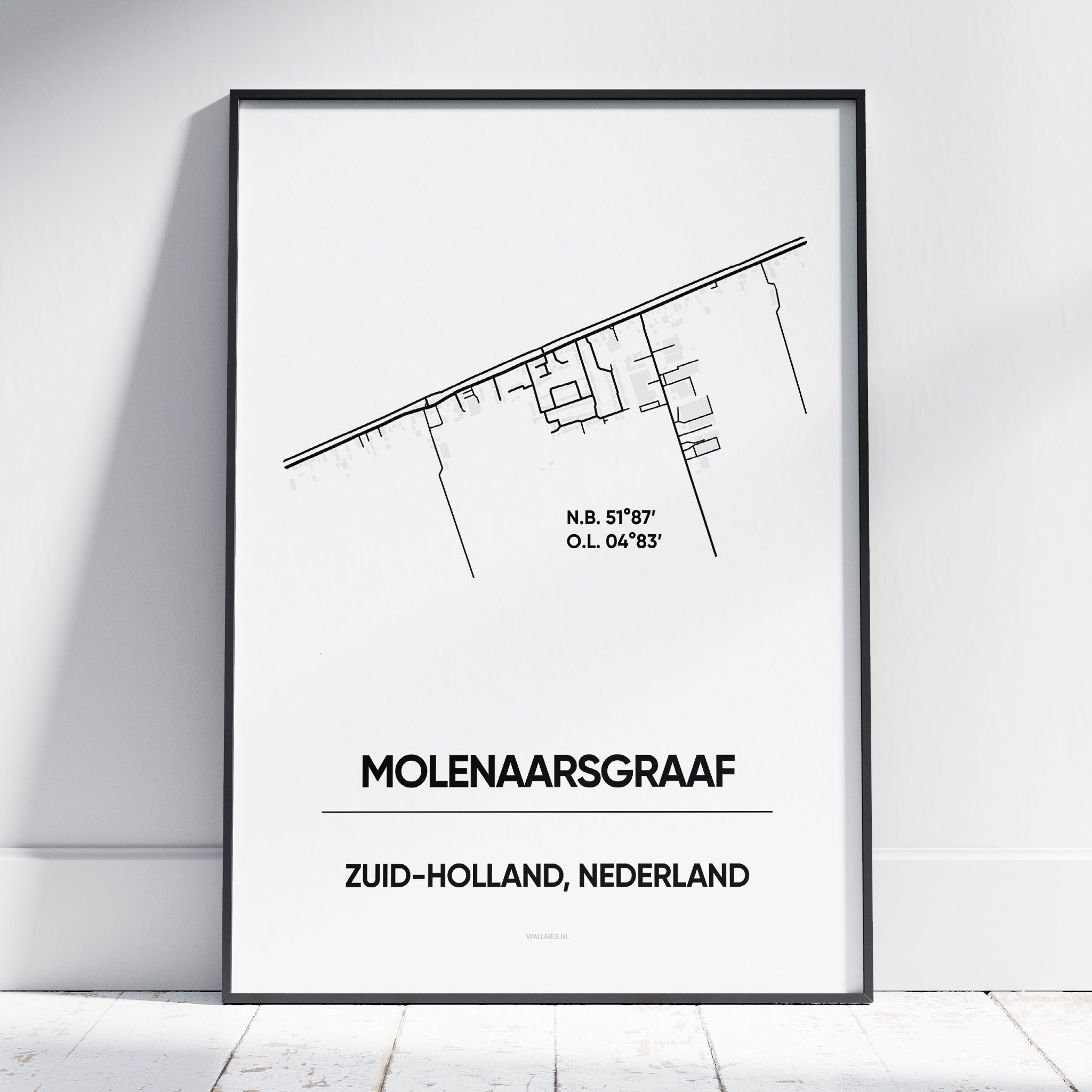 Molenaarsgraaf stad poster - Wallable