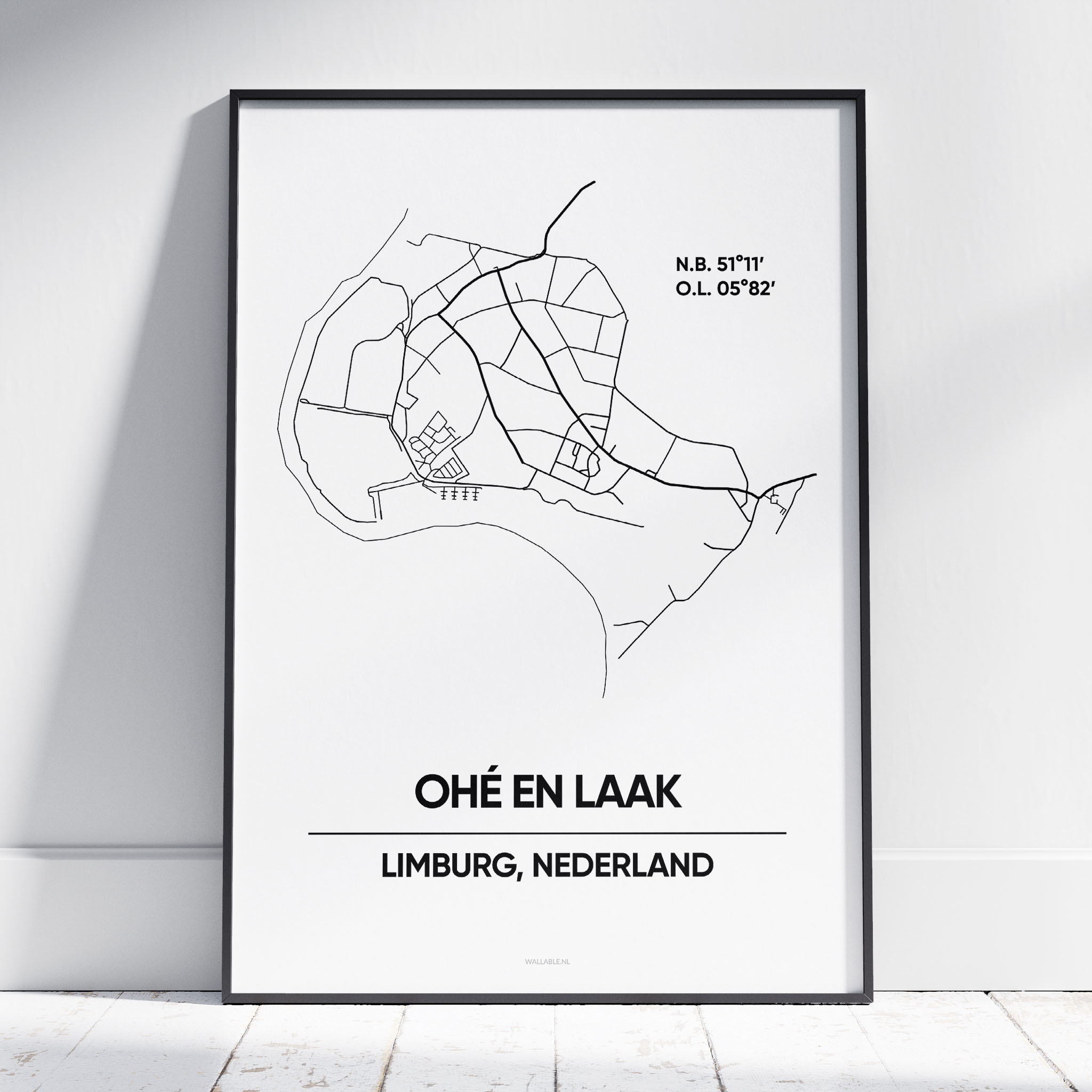 Ohé en Laak stad poster - Wallable