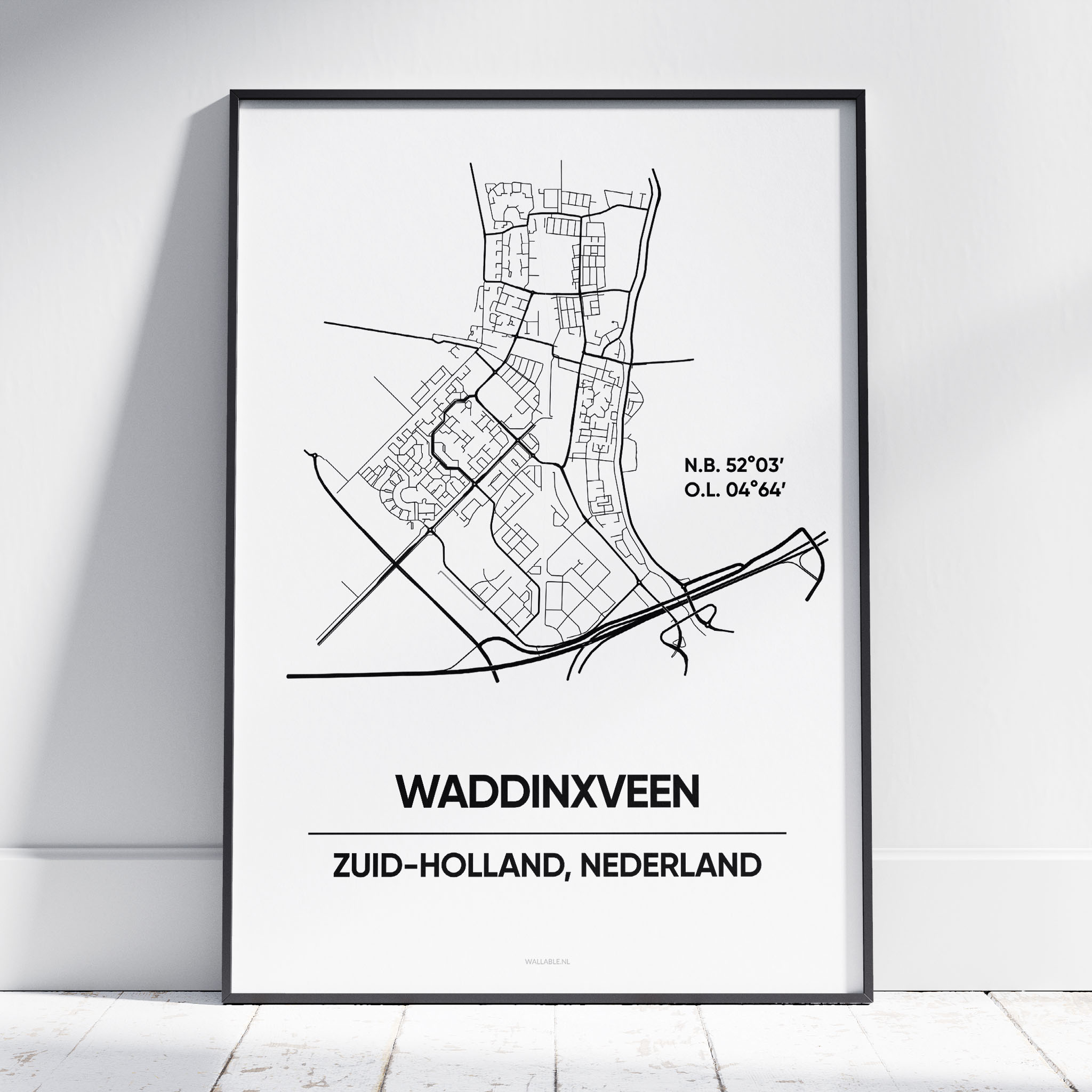 Waddinxveen stad poster - Wallable