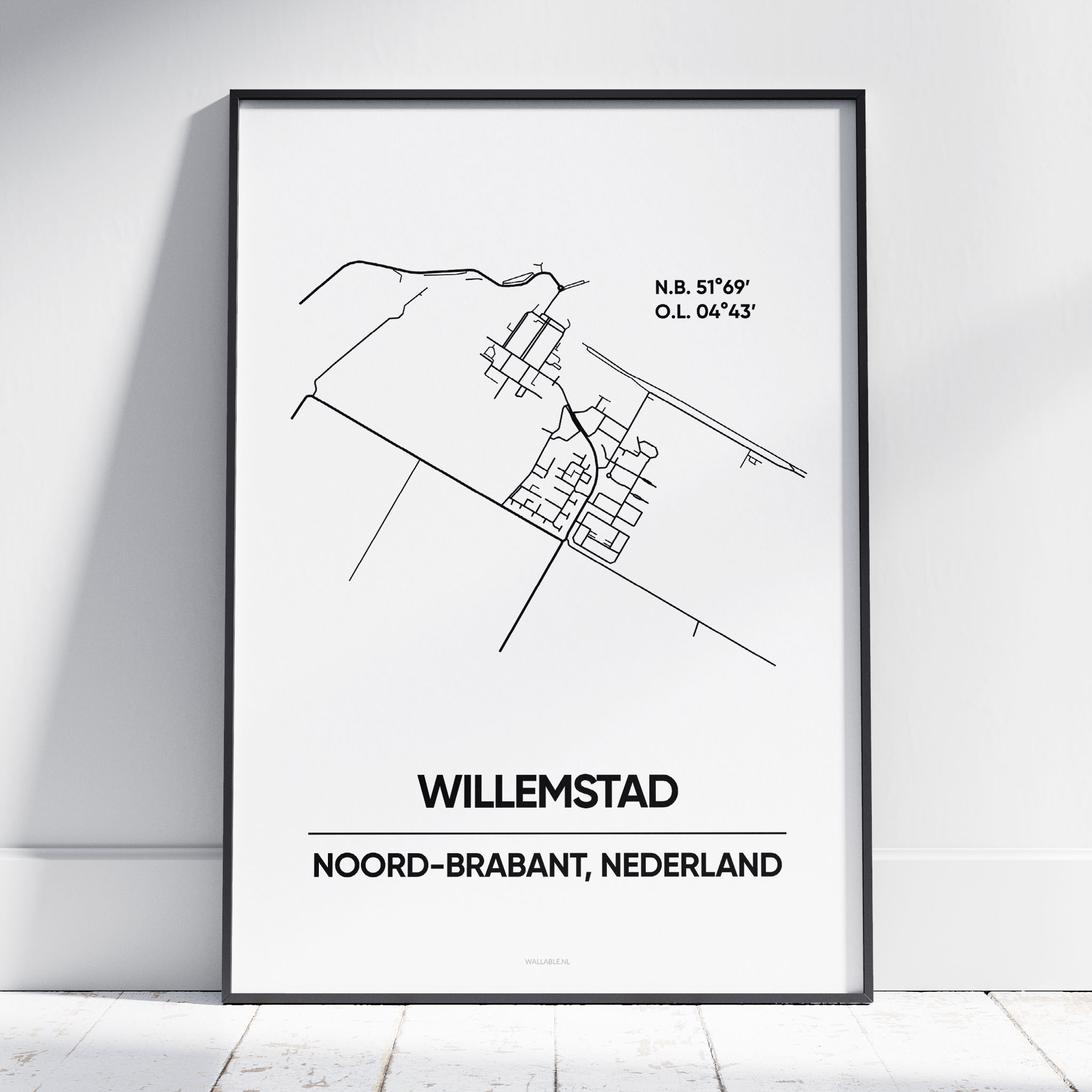 Willemstad stad poster - Wallable