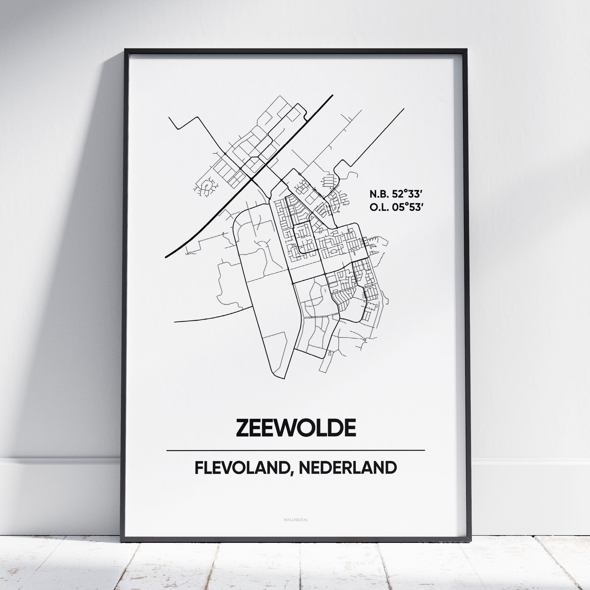 Zeewolde stad poster - Wallable