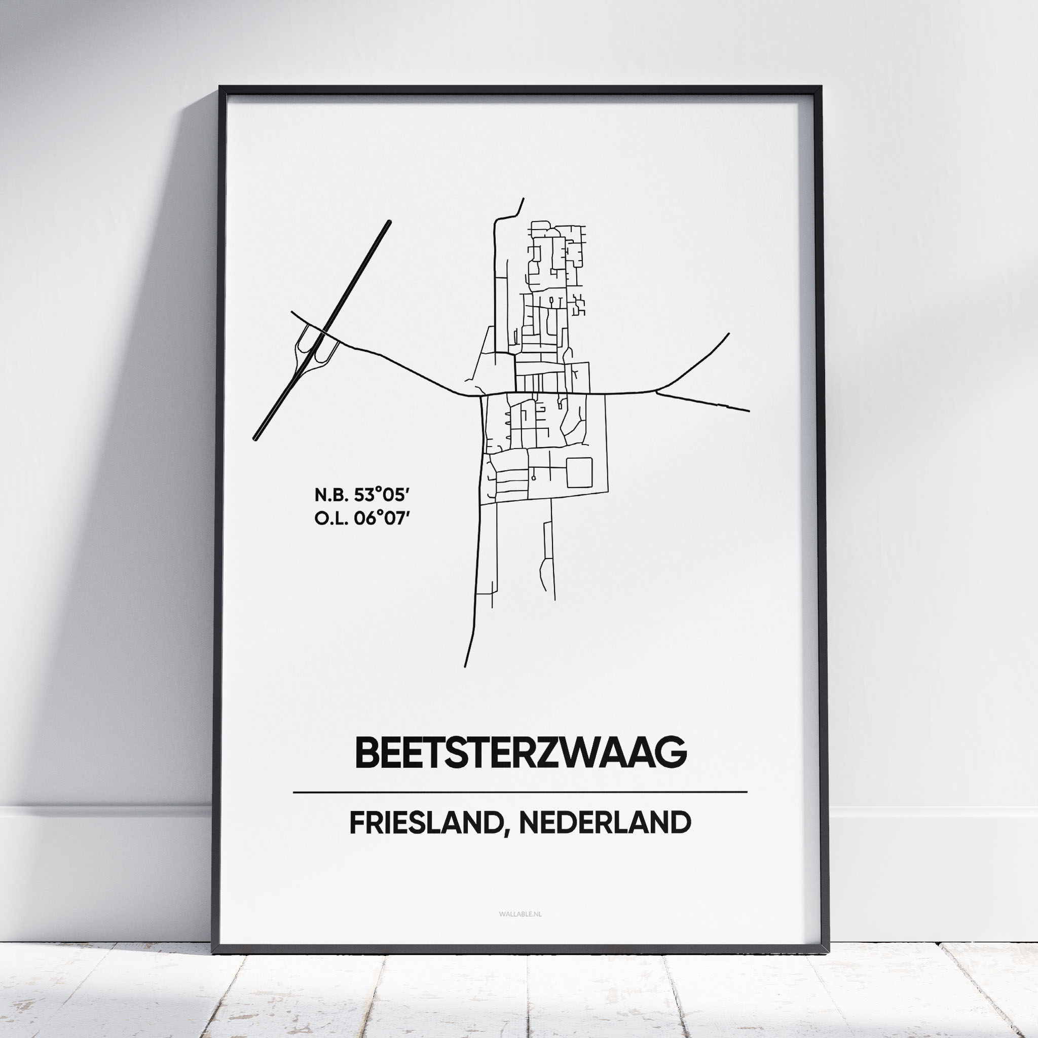 Beetsterzwaag stad poster - Wallable