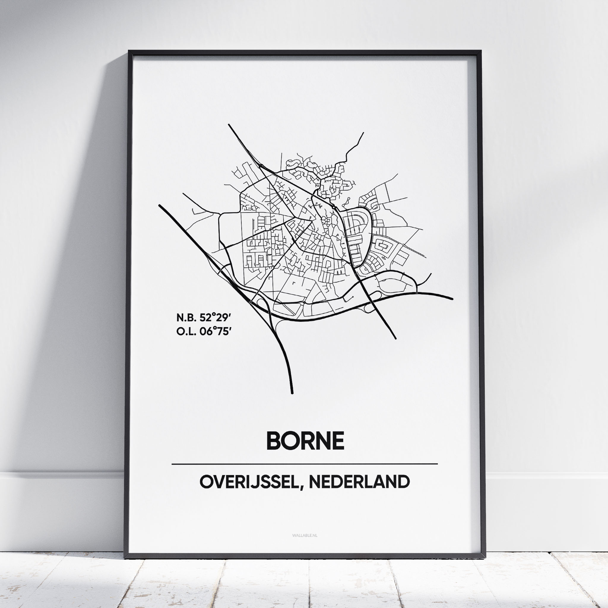 Borne stad poster - Wallable