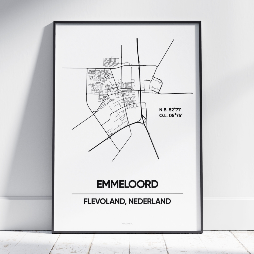 Emmeloord stad poster - Wallable