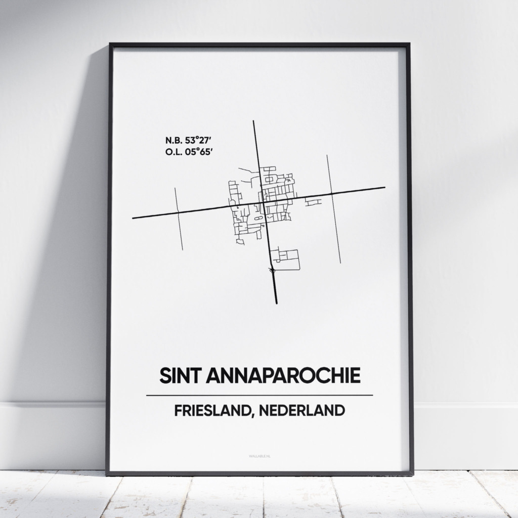 Sint Annaparochie stad poster - Wallable