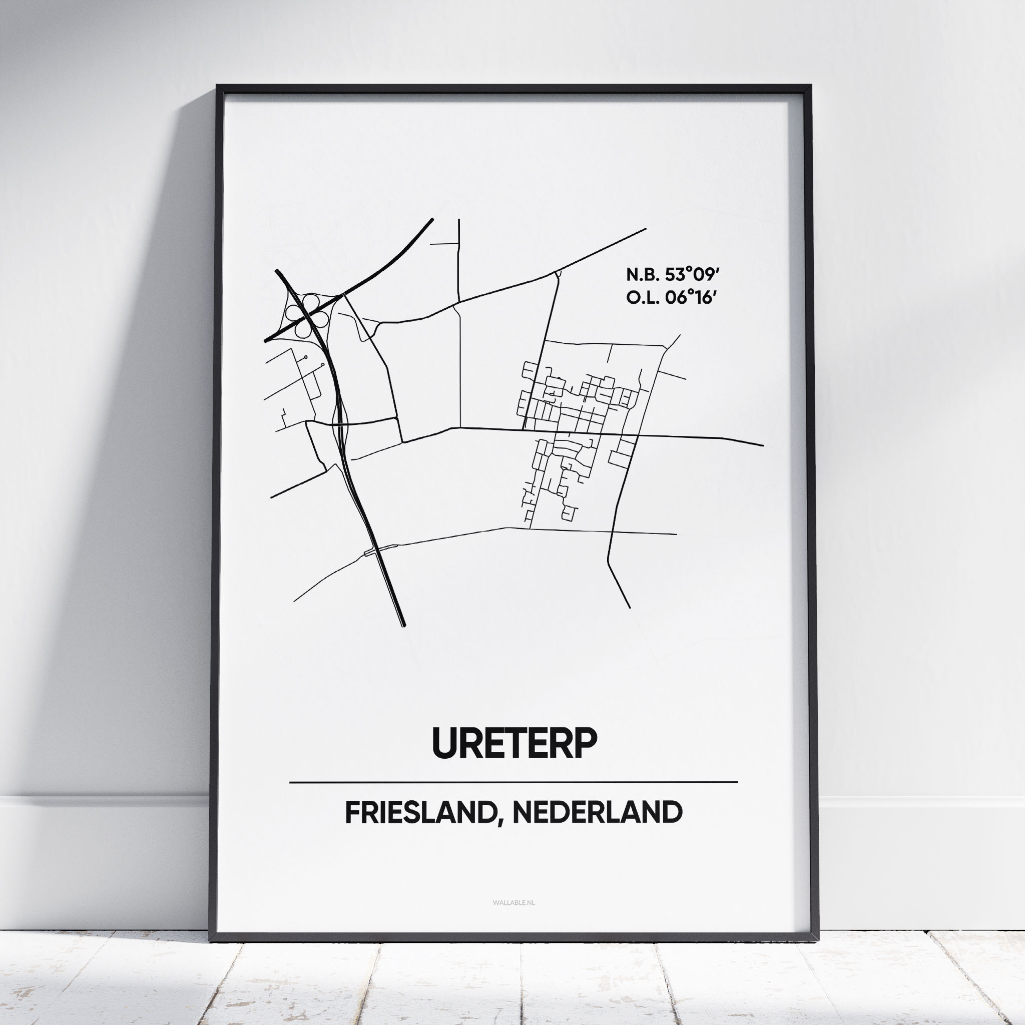 Ureterp stad poster - Wallable