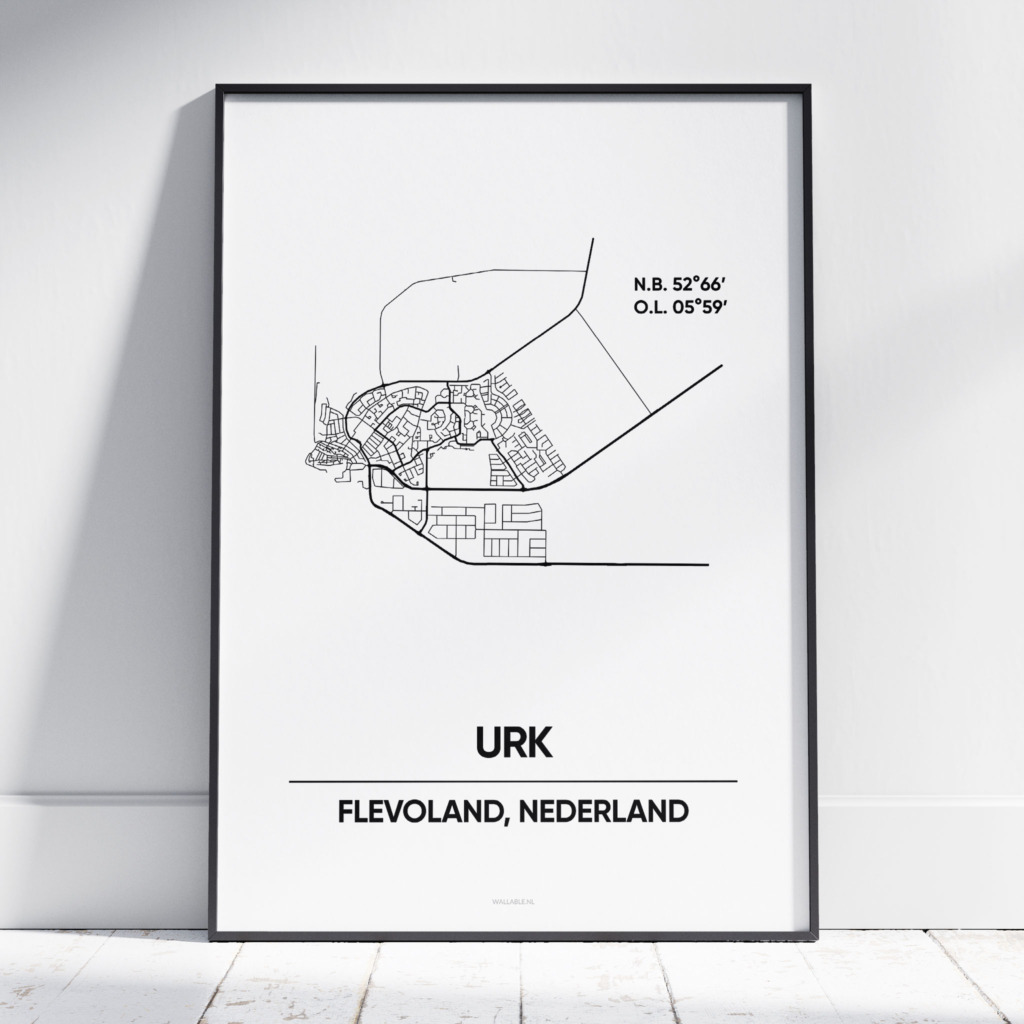 Urk stad poster - Wallable