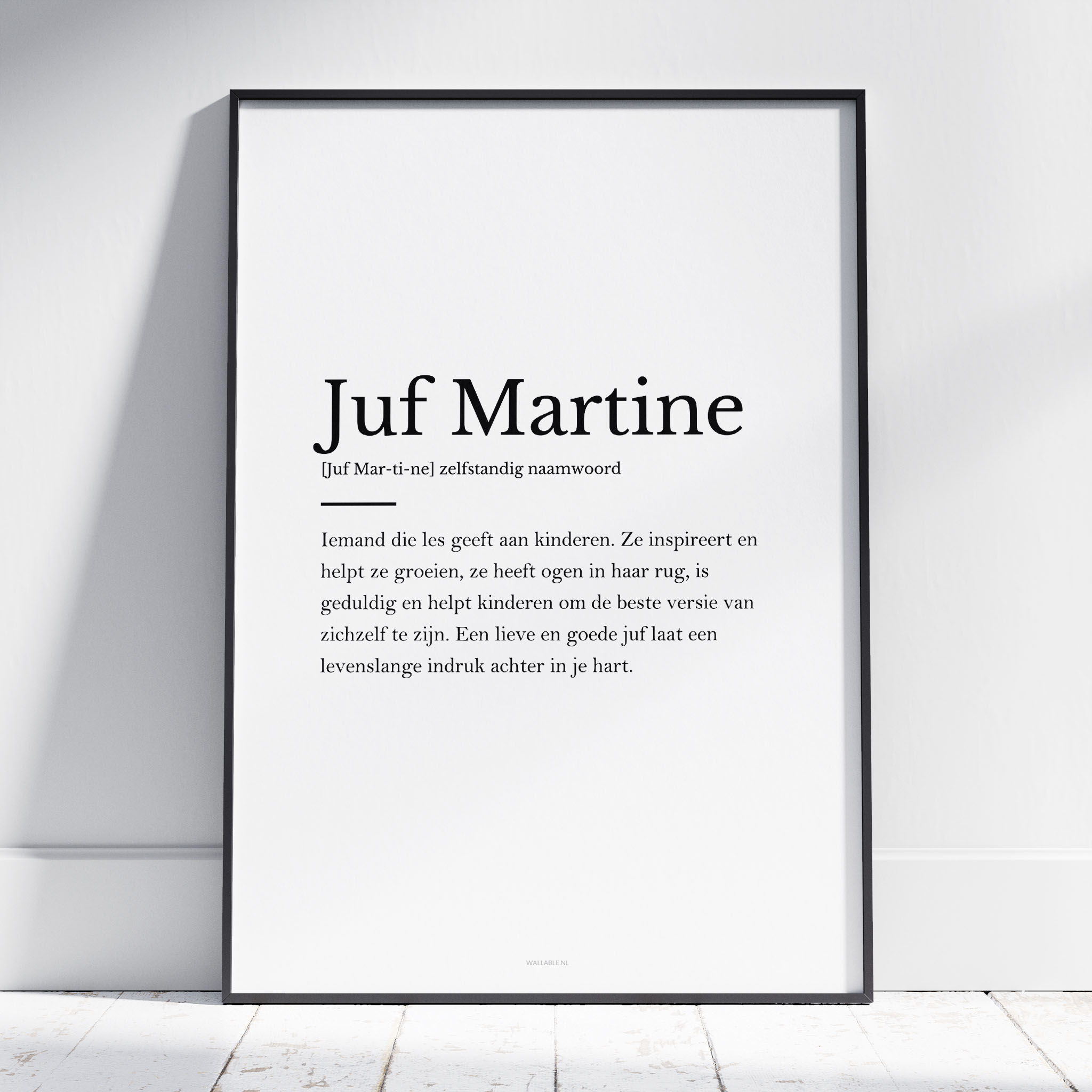 Juf poster (met naam)