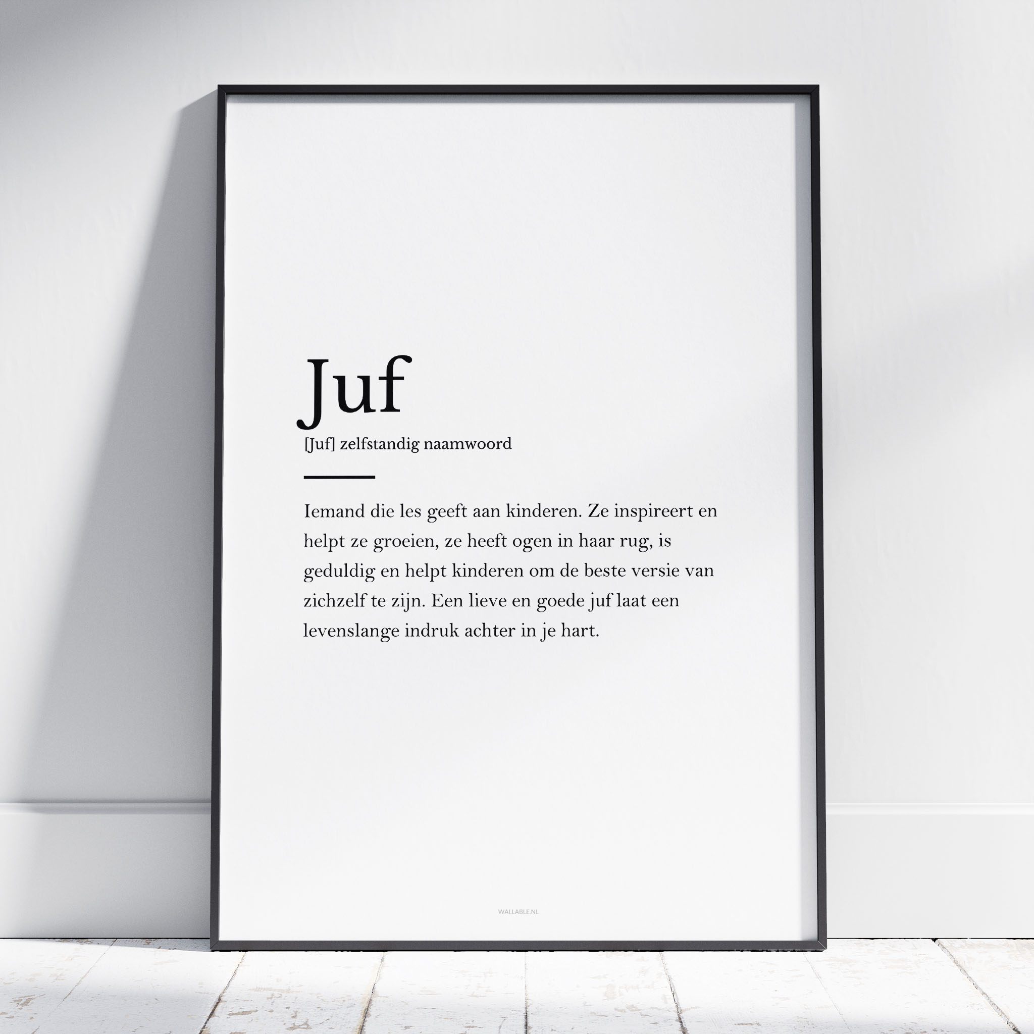 Juf poster (met naam)
