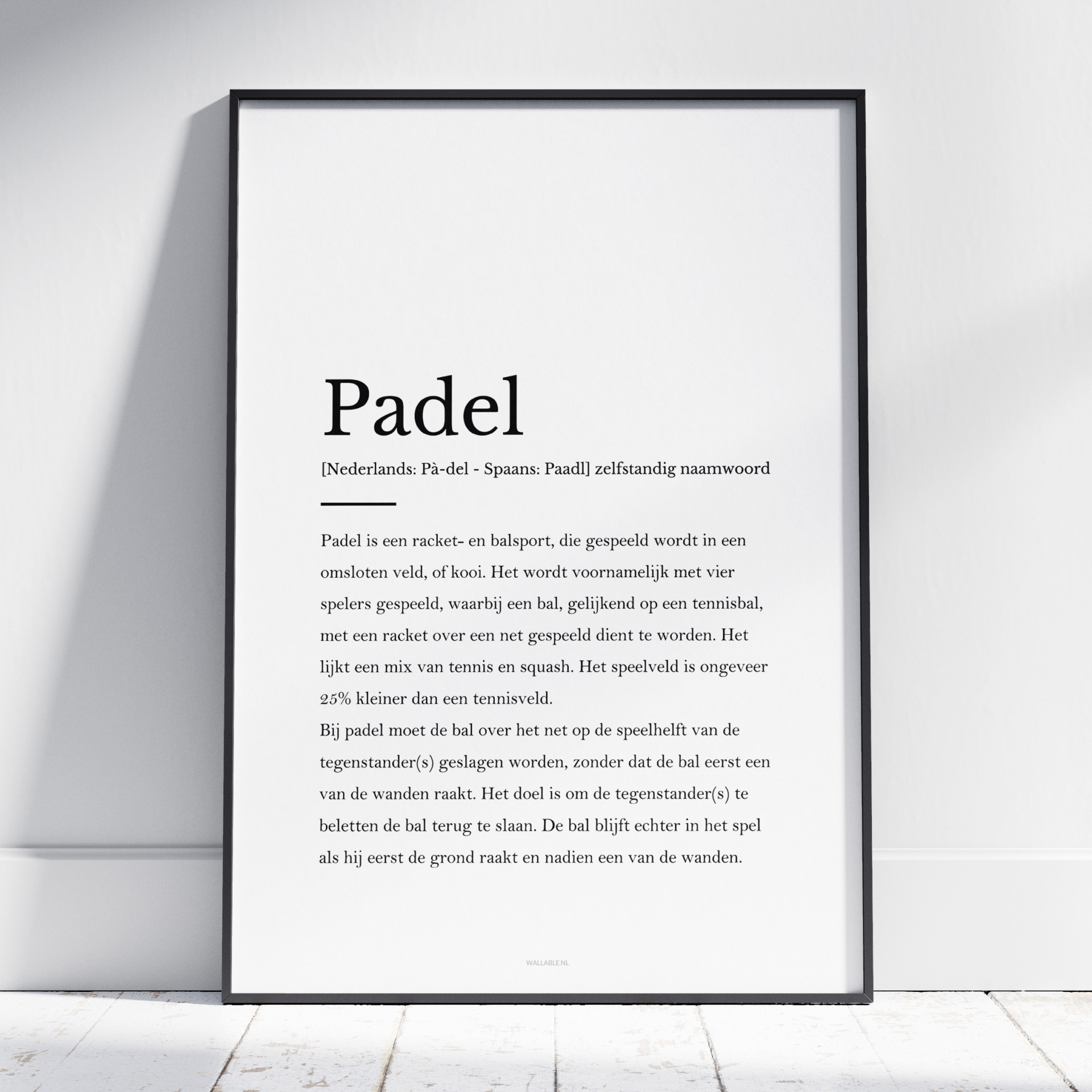 Padel poster - Wallable