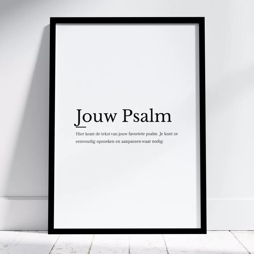 Maak zelf jouw psalm poster