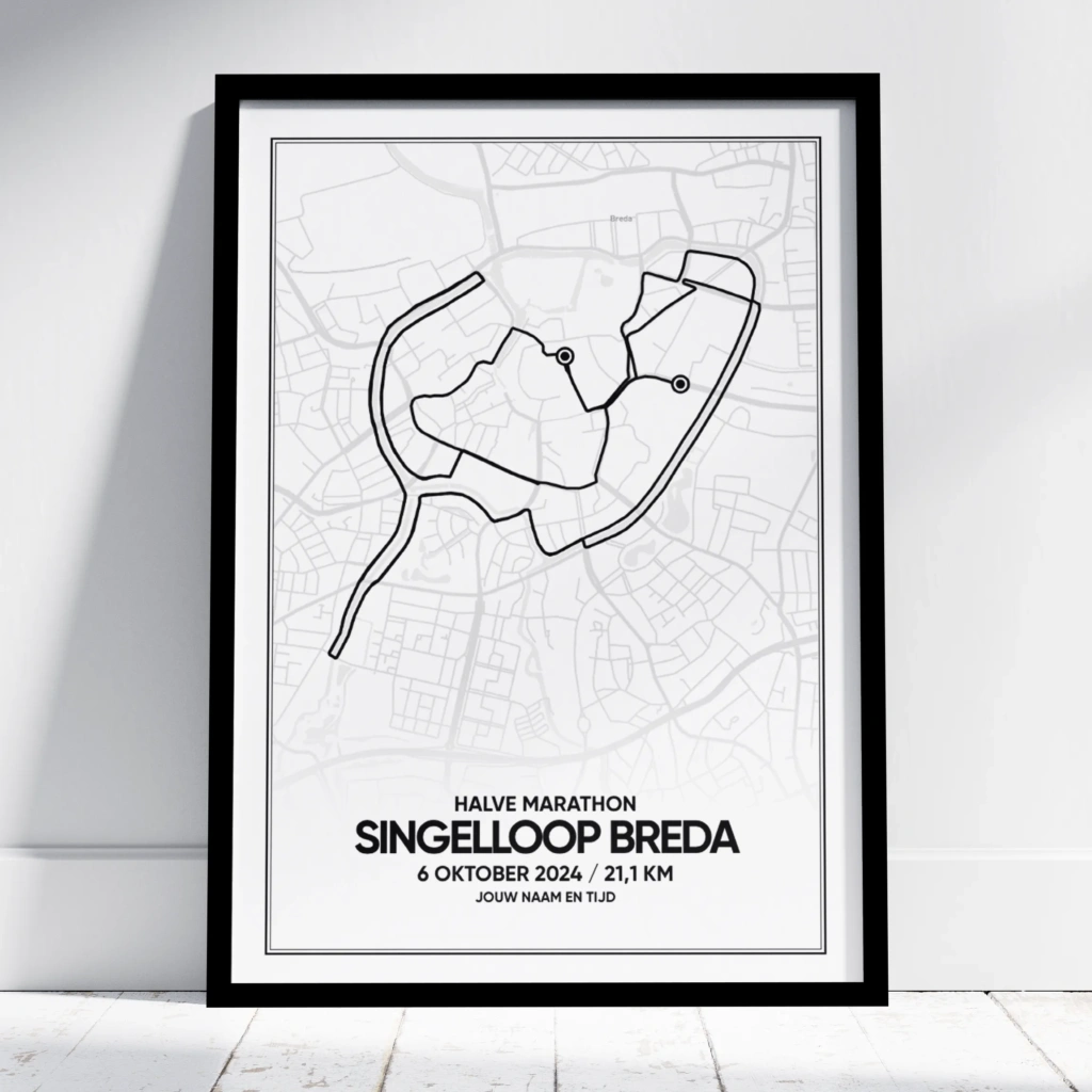 Singelloop Breda 2024 Poster (met naam & tijd)