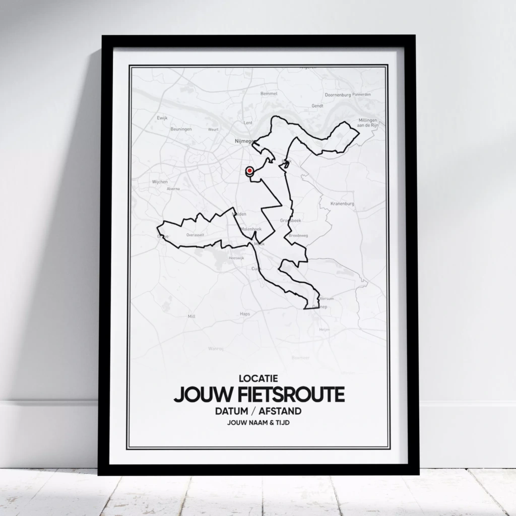Fietsroute Print – Maak een aandenken met naam & tijd