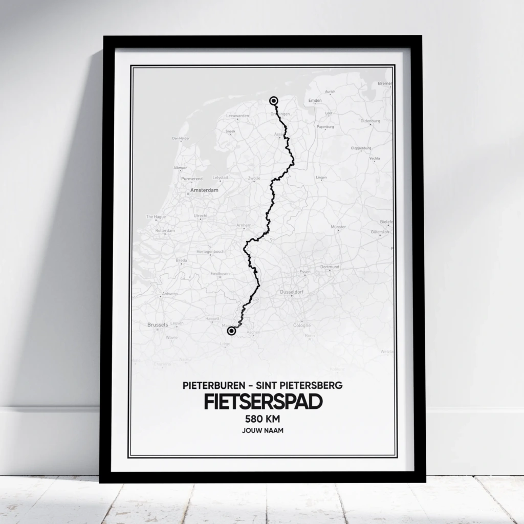 Fietserspad Poster (met naam) - Wallable