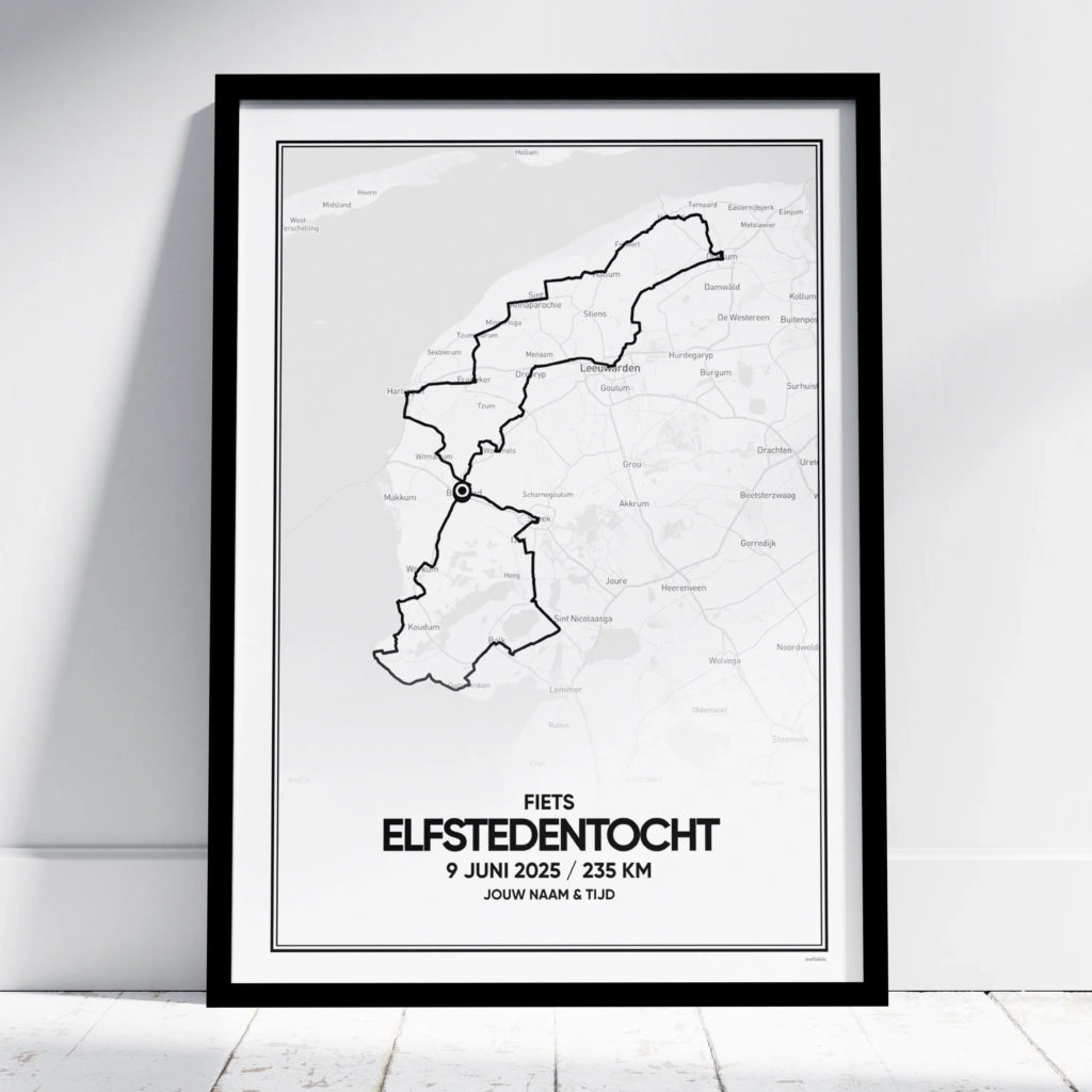 Fietselfstedentocht 2025 print (met naam) - Wallable